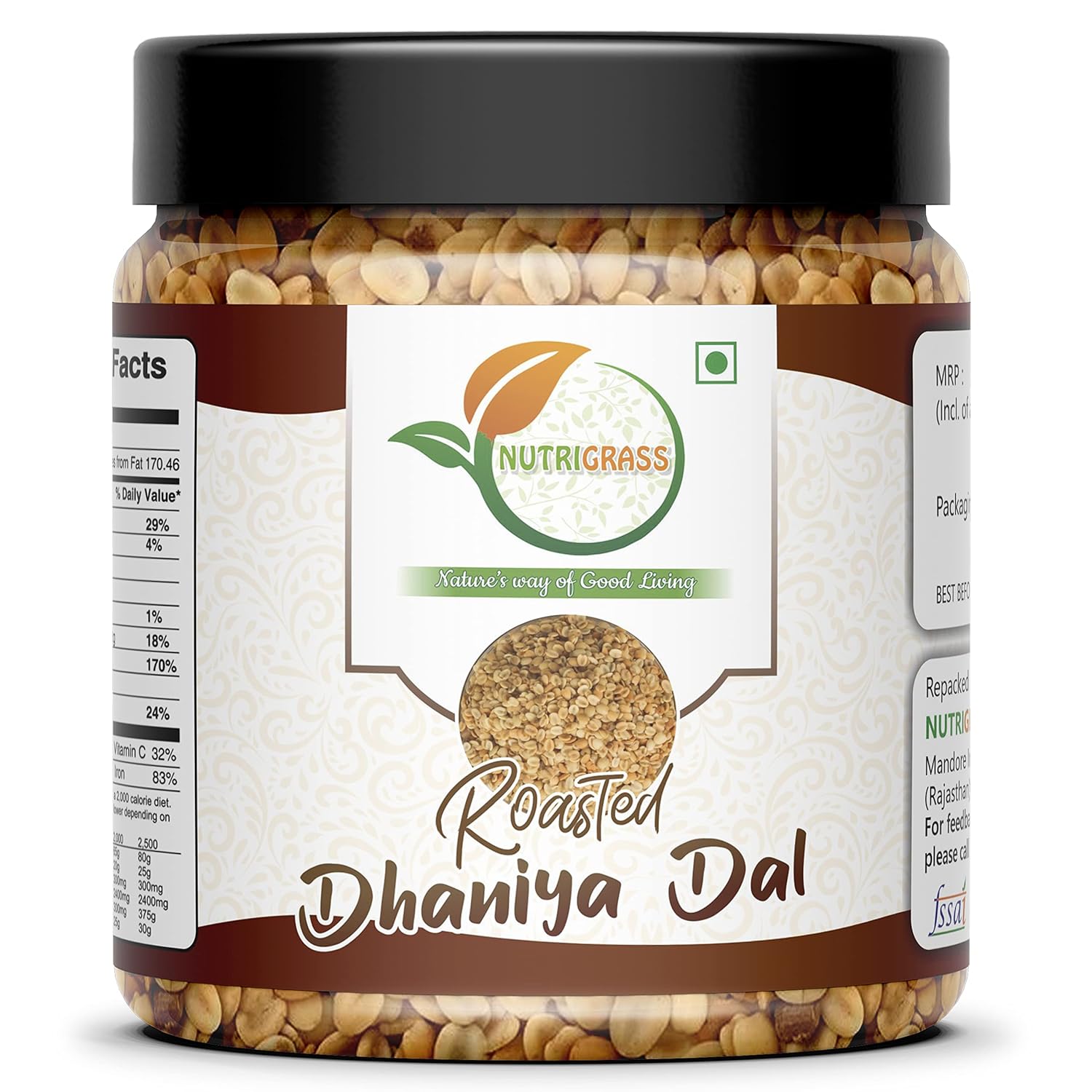 NUTRIGRASS Roasted Dhana Dal Seed Mukhvas | Mouth Freshener, Digestive ...