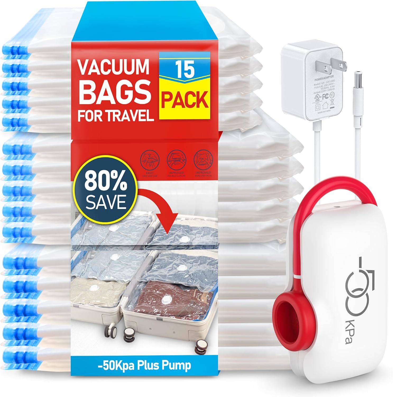 Amazon.com: VMstr Travel Vacuum Storage Bags With High Pressure ...