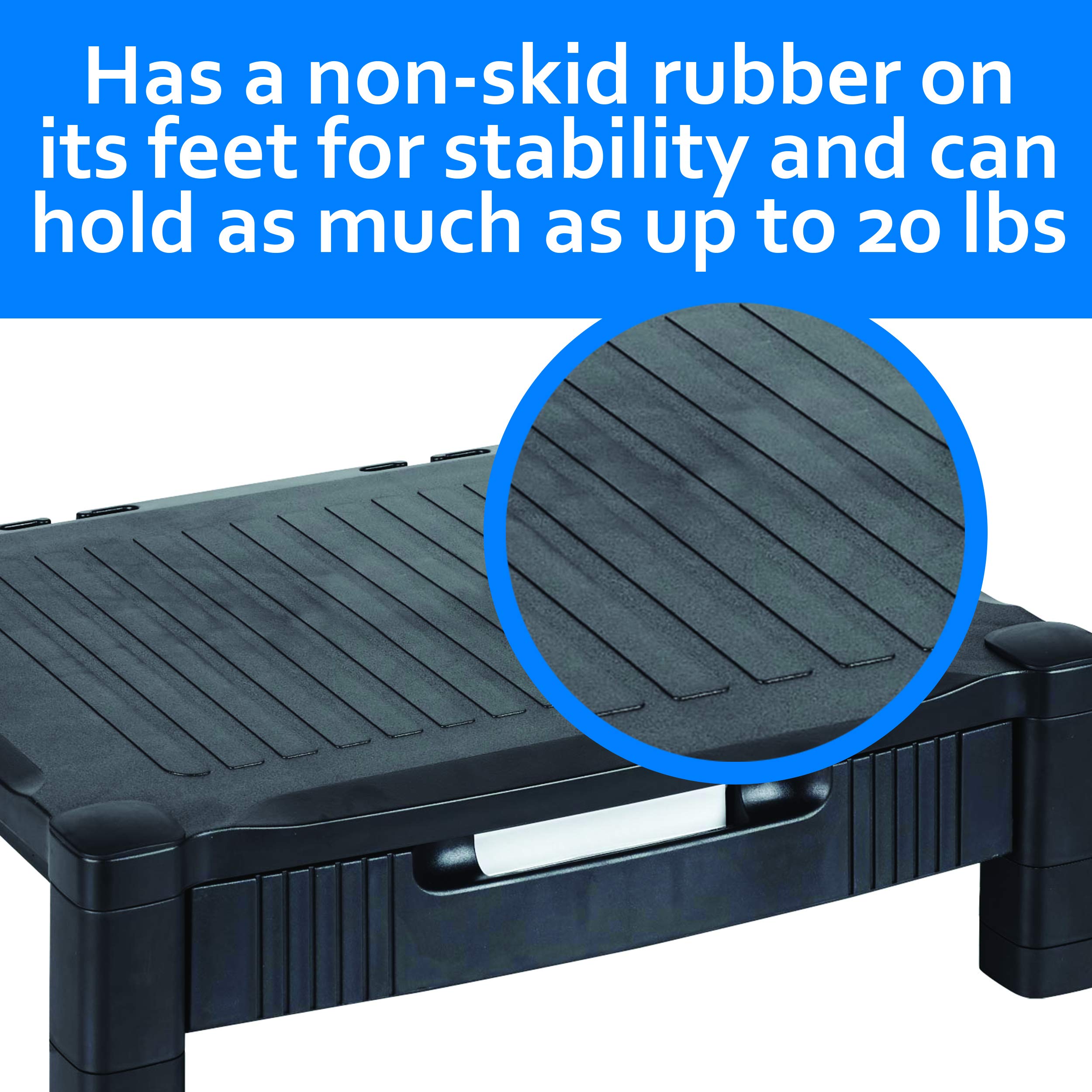 Halter Monitor Stand Riser with Organizer Drawer and Cable Management ...