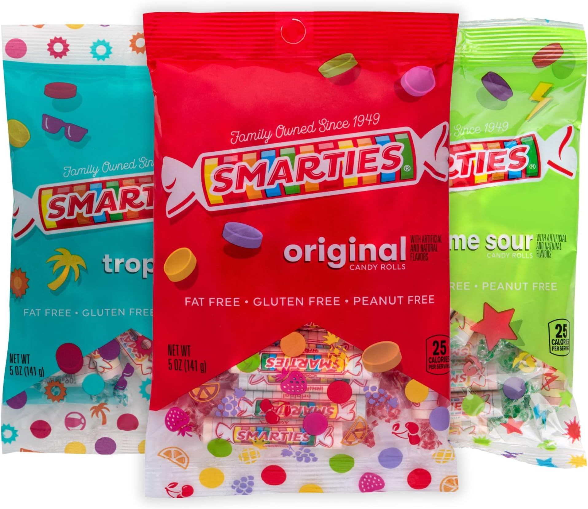 Amazon.com : Smarties Candy Rolls Original Flavor Bulk Gluten Free ...