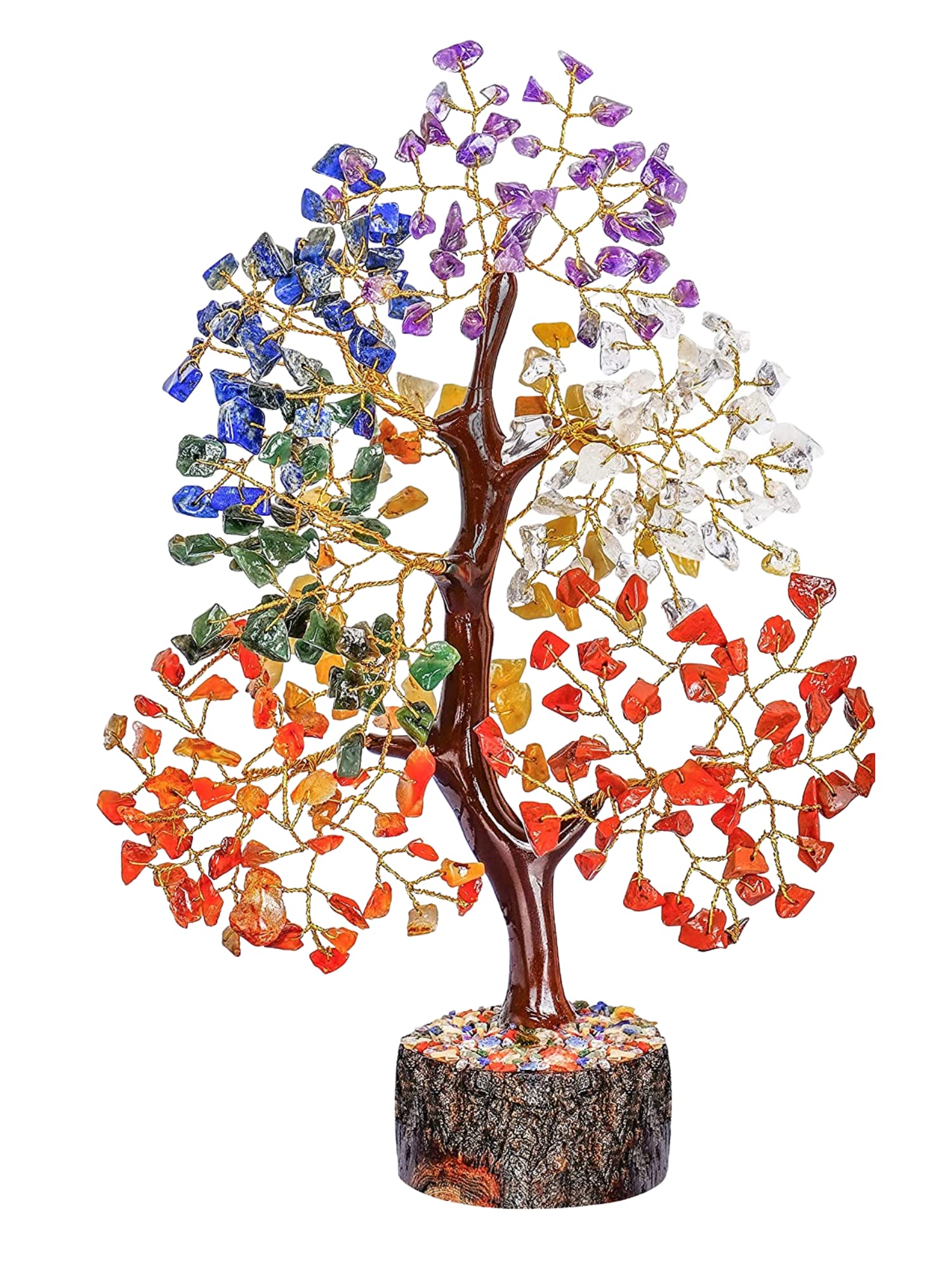 Buy Seven Chakra Gemstone Tree Big Size Crystal Showpieces for Home ...