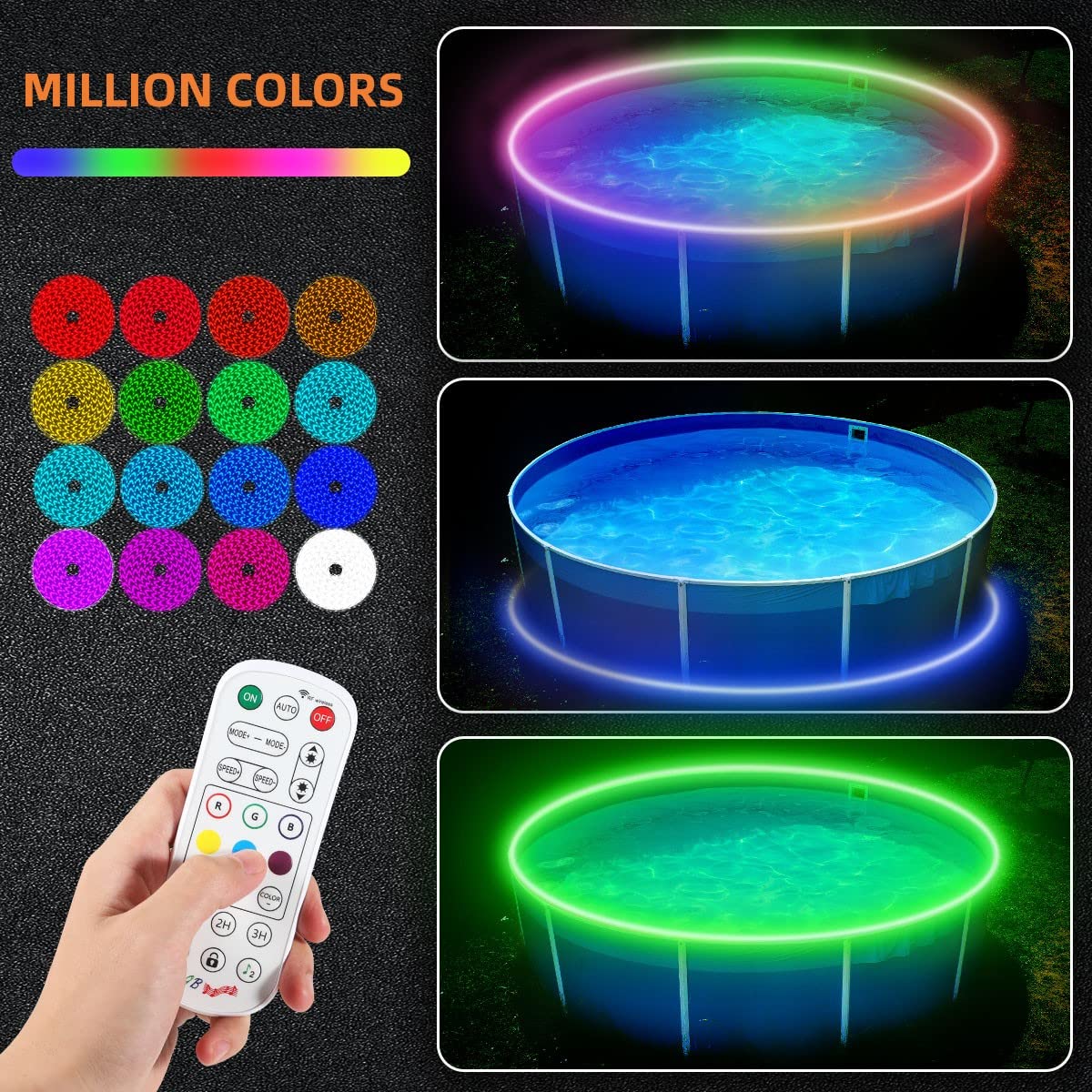 Snapklik.com : ROLiGHTiC Led Pool Lights For Above Ground Inground Pool ...
