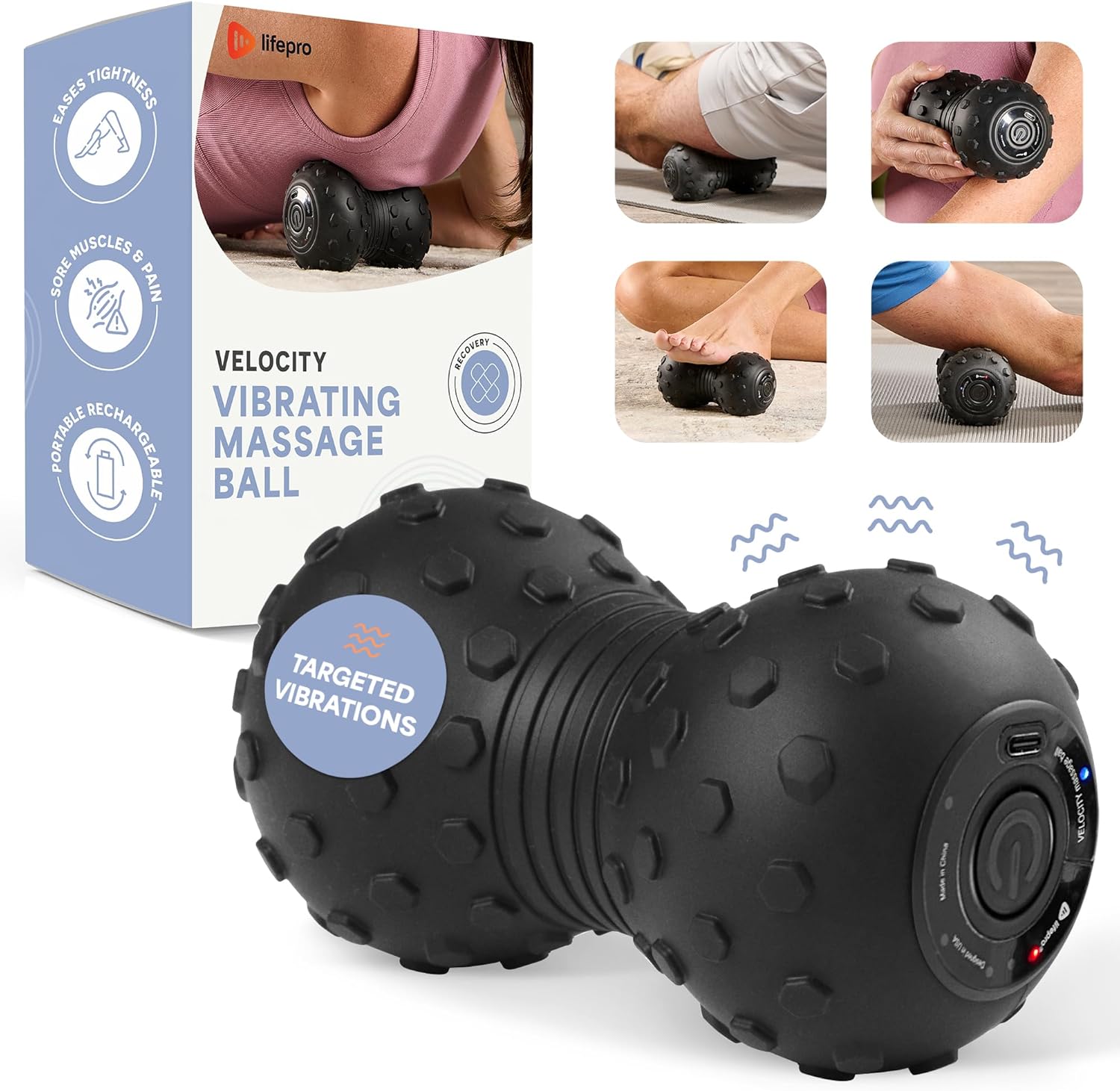 Amazon.com: LifePro 4-Speed Vibrating Massage Ball - Peanut Massager ...