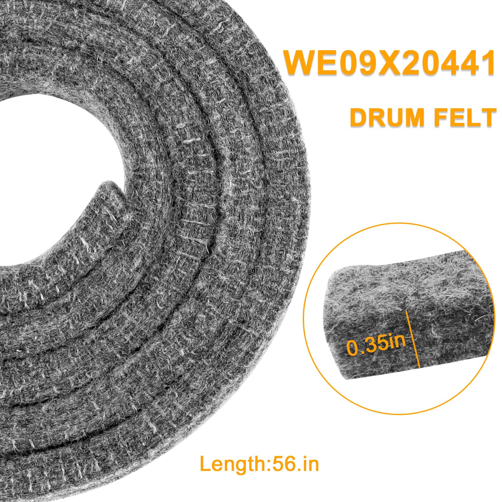 AMI PARTS WE49X20697 Dryer Bearing Kit Includes WE3M26 Top Bearing ...