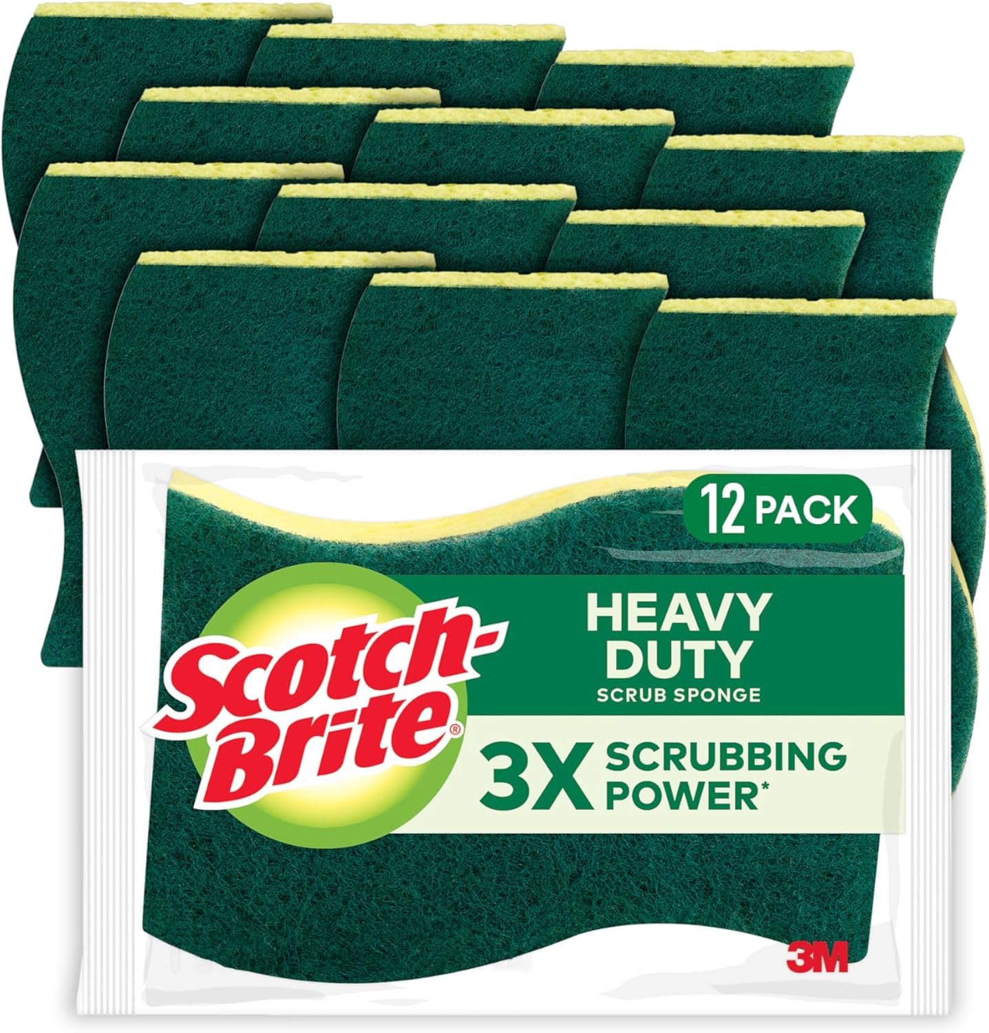 Amazon.com: Scotch-Brite Heavy Duty Scrub Sponges, For Washing Dishes ...