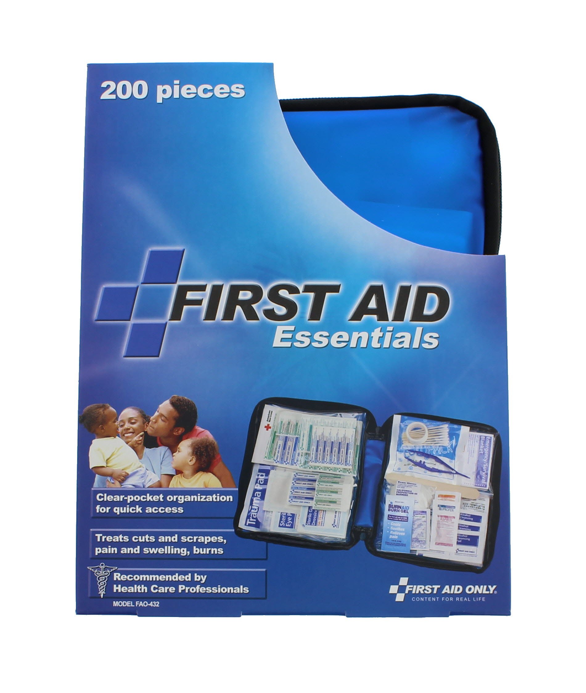Amazon.com: First Aid Only 200 Piece All-Purpose First Aid Kit, Soft ...
