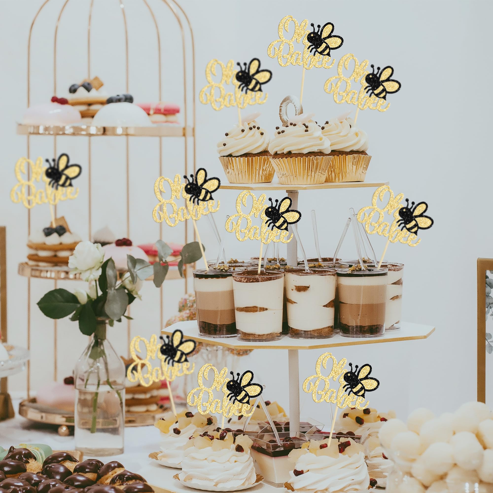 Bumble Bee Baby Shower Cake Toppers