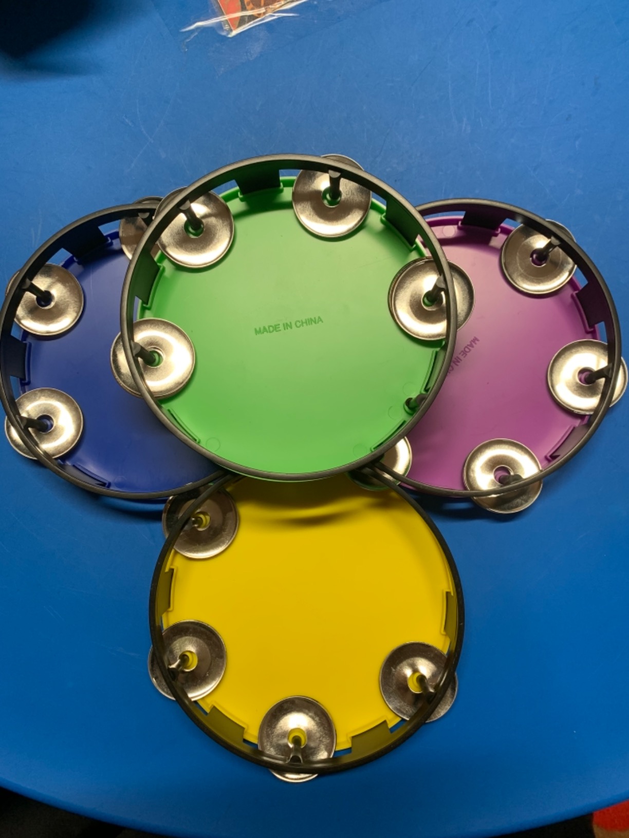 Amazon.com: ArtCreativity Neon Tambourines for Kids, Set of 12 ...