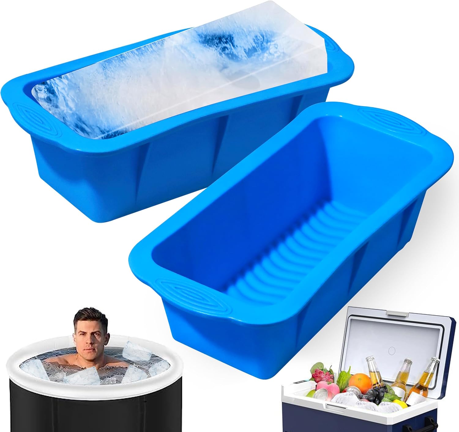 Amazon.com: Vidotim Extra Large Ice Mold, 4.5 lbs Total Ice Cubes for ...