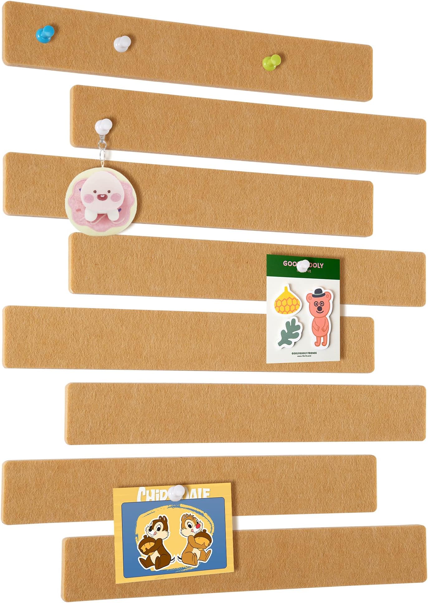 Amazon.com : Felt Pin Board Bar Strips Bulletin Board Tiles for Wall ...