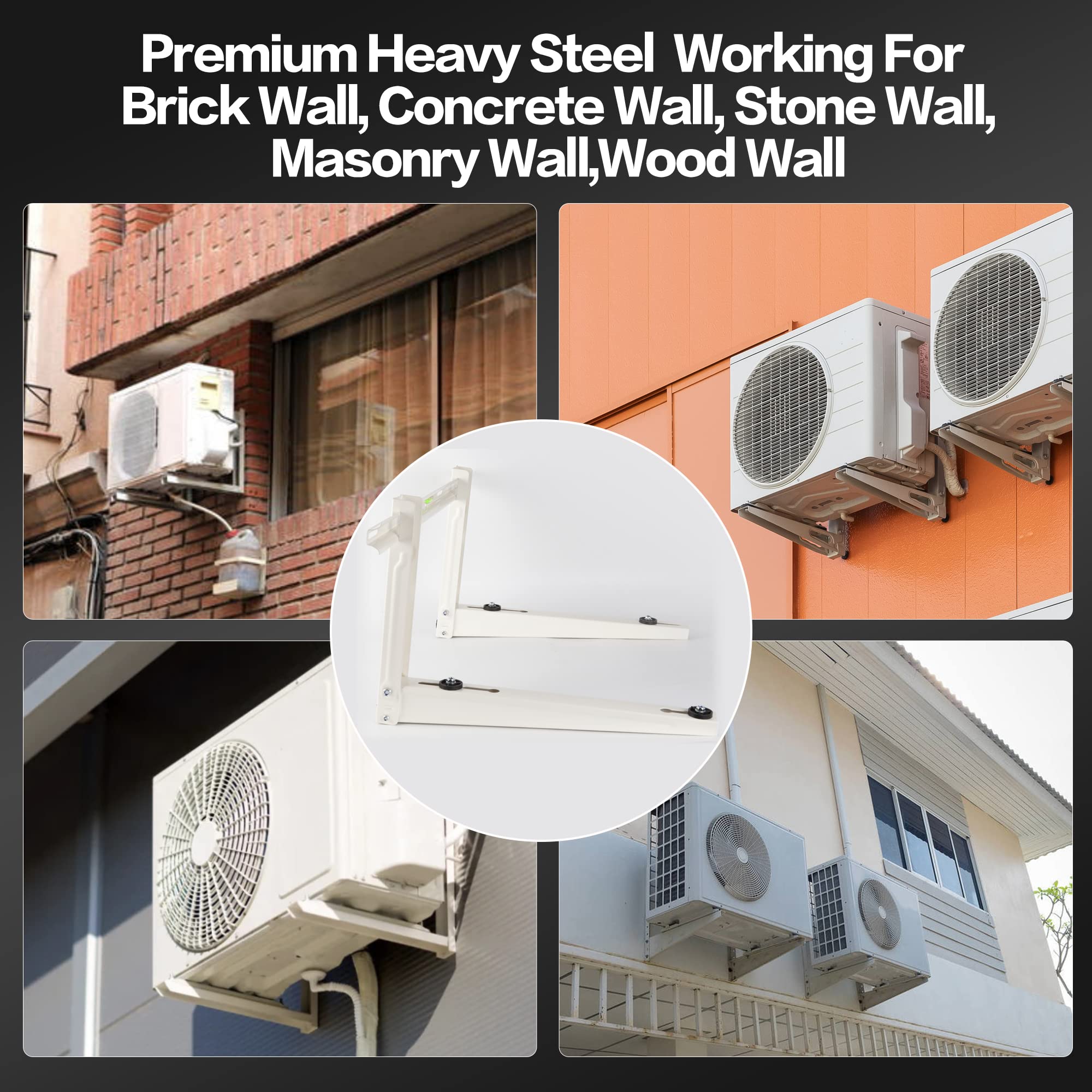 WeCooper Heavy Duty Mini Split Wall Mounting Bracket for 9000-36000BTU ...