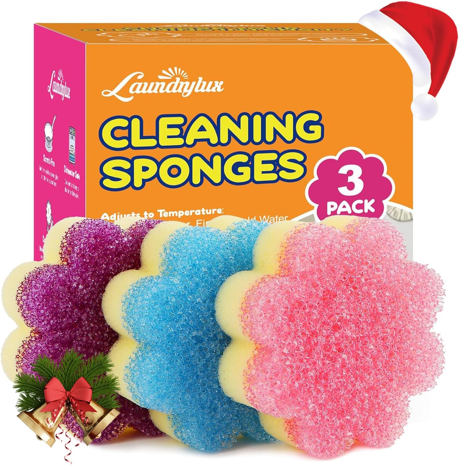 Amazon.com: LAUNDRYLUX Scrub Sponge, Dual-Sided Temperature-Responsive ...