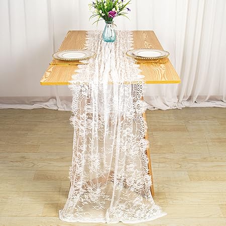 Amazon.com: Vintage-Lace-Tablecloth 60x120-Inch Small Lace Rectangle ...