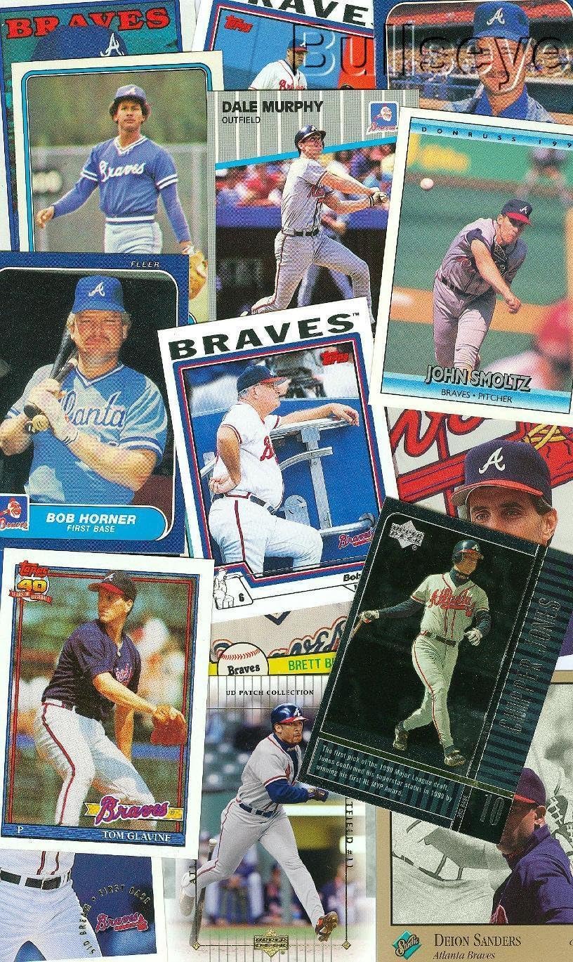 Amazon.com: Atlanta Braves Baseball Cards - 200 Card Assortment ...