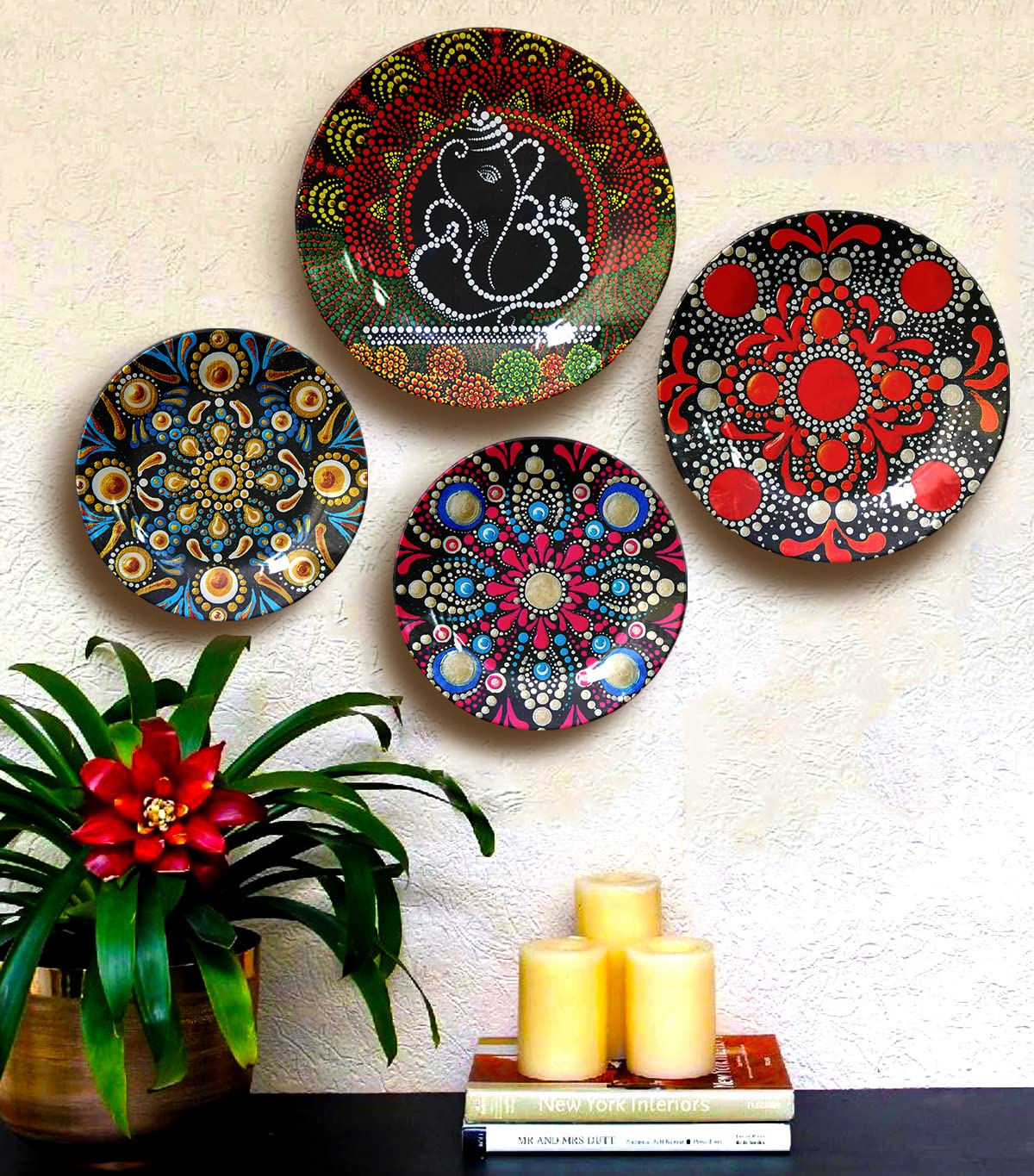 Buy SAANVIKA traditional Mandala art Ceramic Decorative Wall Hanging ...