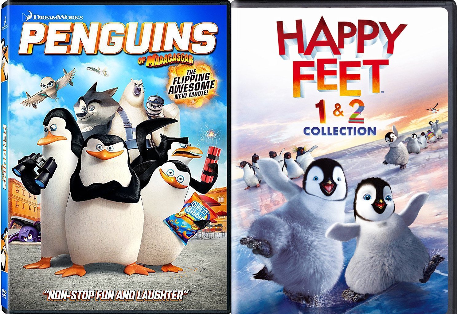 Buy Happy Feet 1 & 2 + Penguins of Madacar the Movie Animated movie set ...