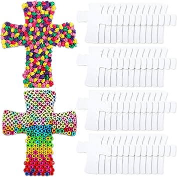 Amazon.com: Windkream 48 Pcs Christian Cross Crafts for Kids 6 x 7 Inch ...