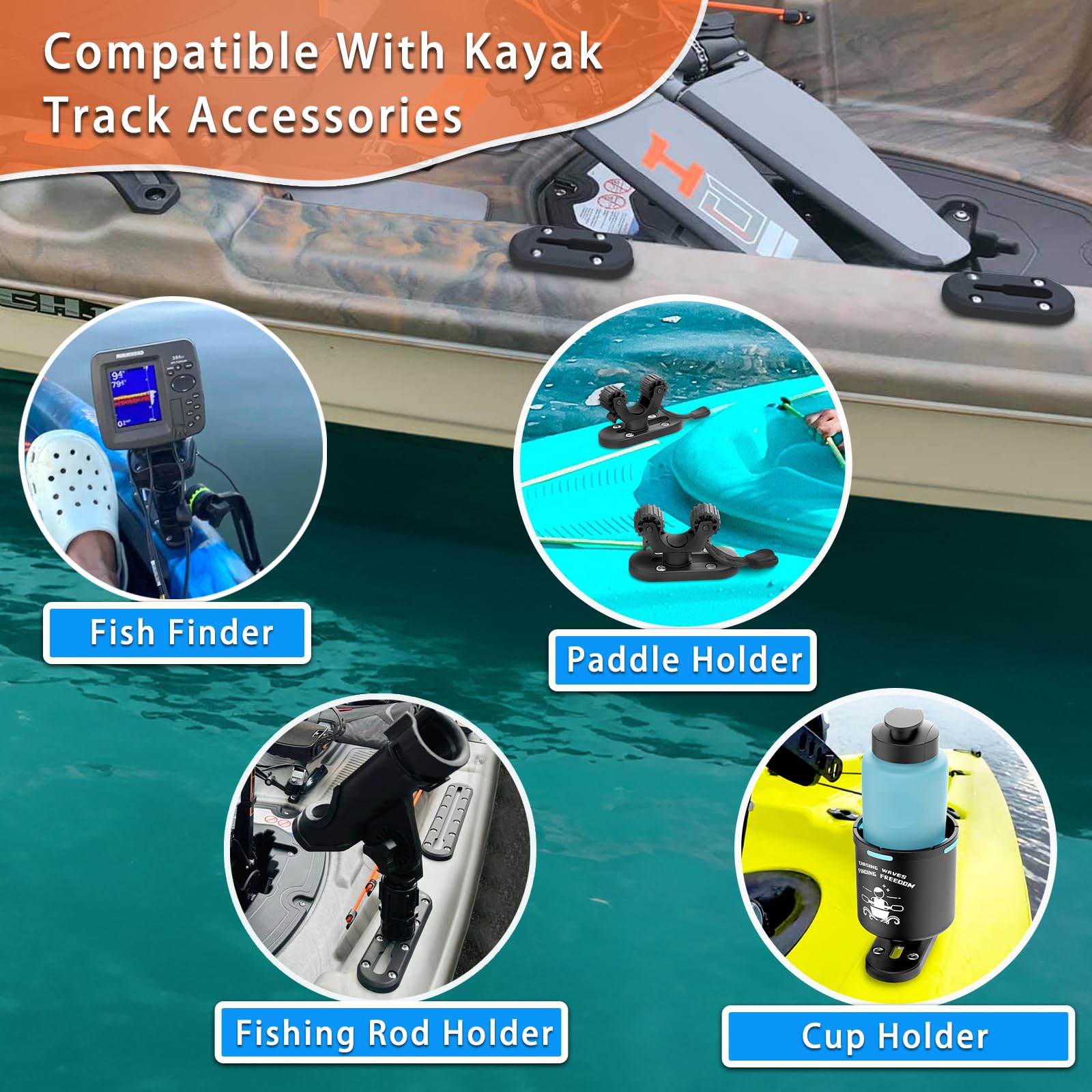 Pelican Kayak Kayak Track,Kayak Low Profile Track,4Inch Kayak Rail ...