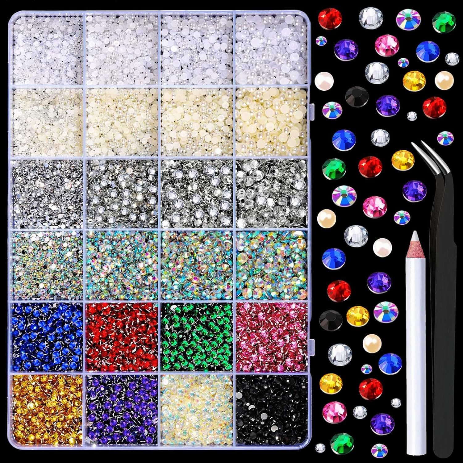 Amazon.com: YGDZ Rhinestones, 10k PCS Nail & Craft Rhinestones - Resin ...