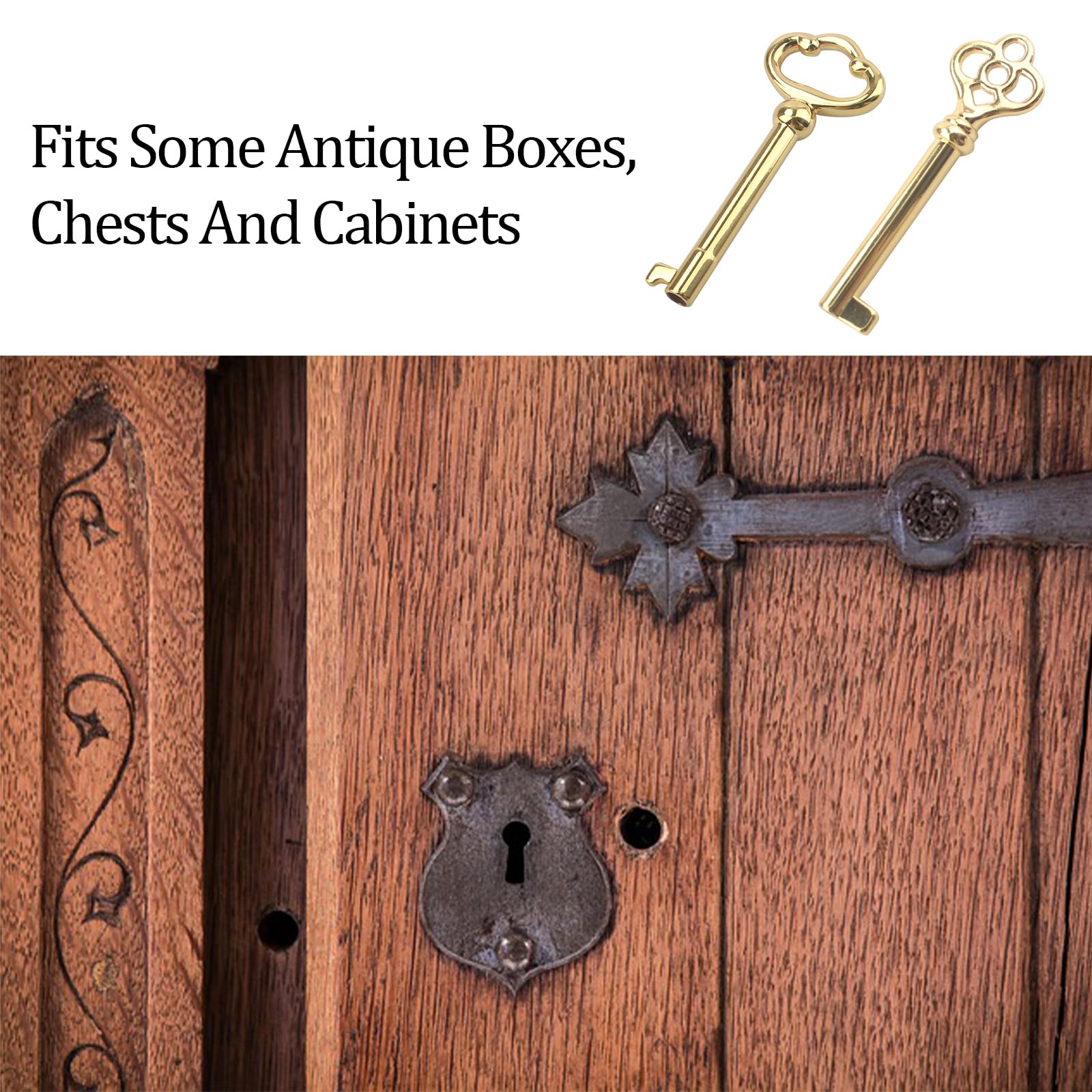 Snapklik.com : Generic Skeleton Key KY-2 And KY-3 Antique Brass Plated ...