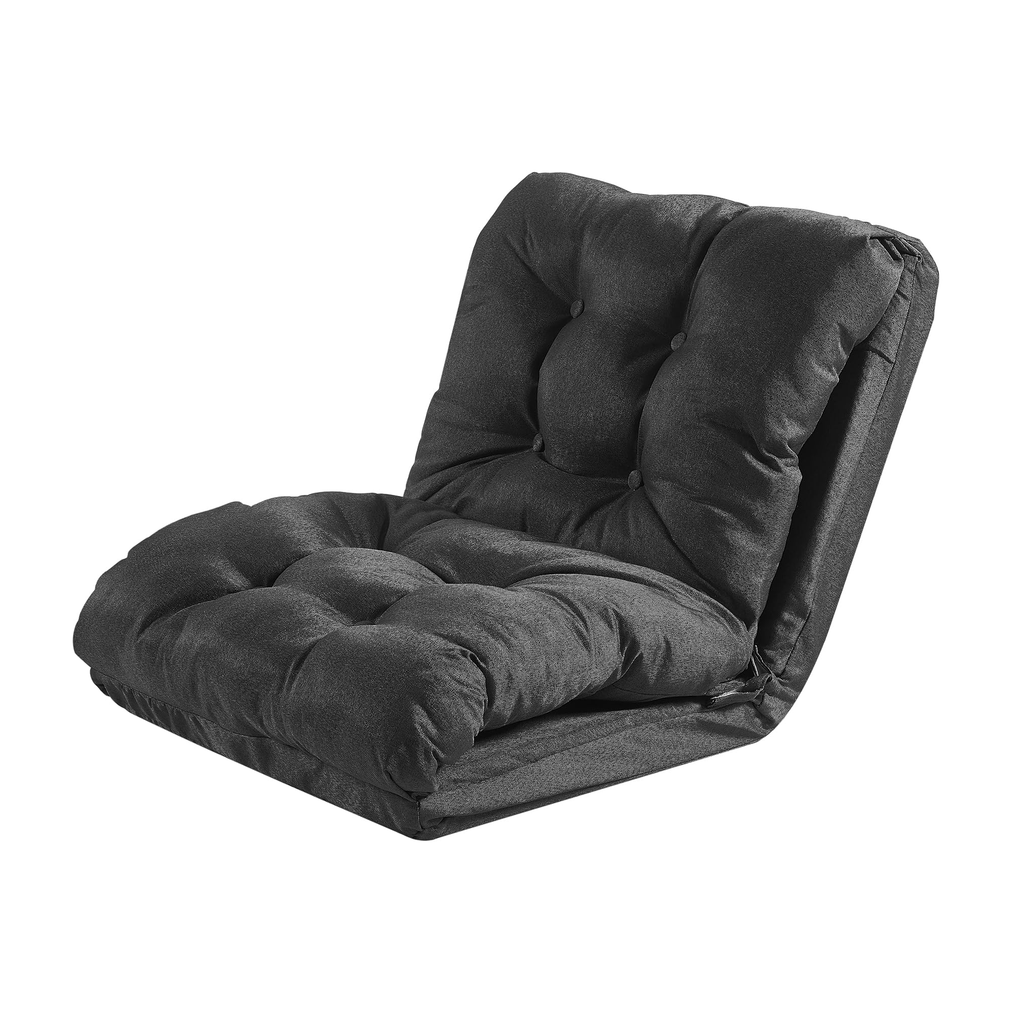 Amazon｜VECELO 座椅子 5段階調節 3way 折りたたみ可能 幅60CM ふあふあ 極厚座面 厚さ17CM 綿麻布 一人掛け コンパクト 省スペース 折り畳み収納可 おしゃれ ...