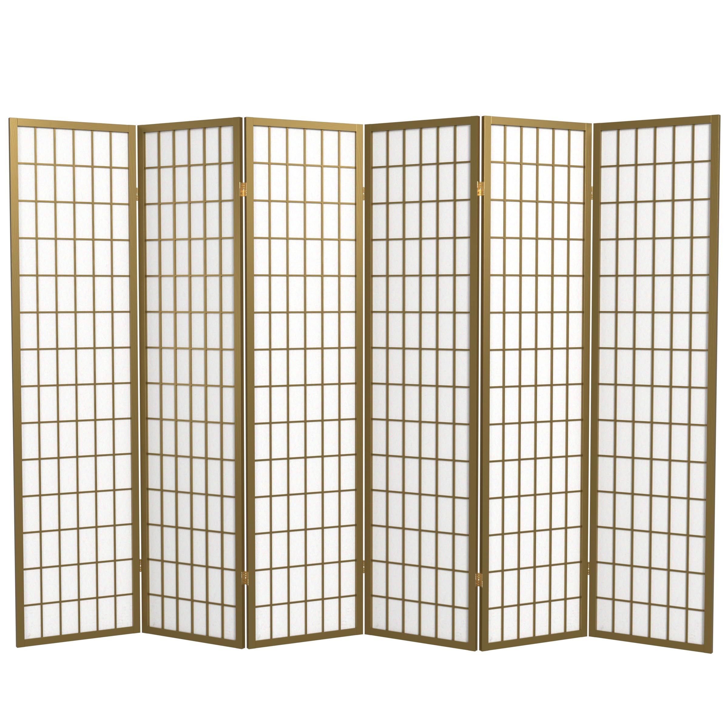 Snapklik.com : 6 Ft Tall Window Pane-Special Edition-Gold-6 Panels Room ...