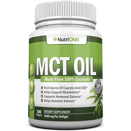Amazon.com: Keto MCT Oil Capsules 3600mg | 300 Softgels | Coconut Oil ...