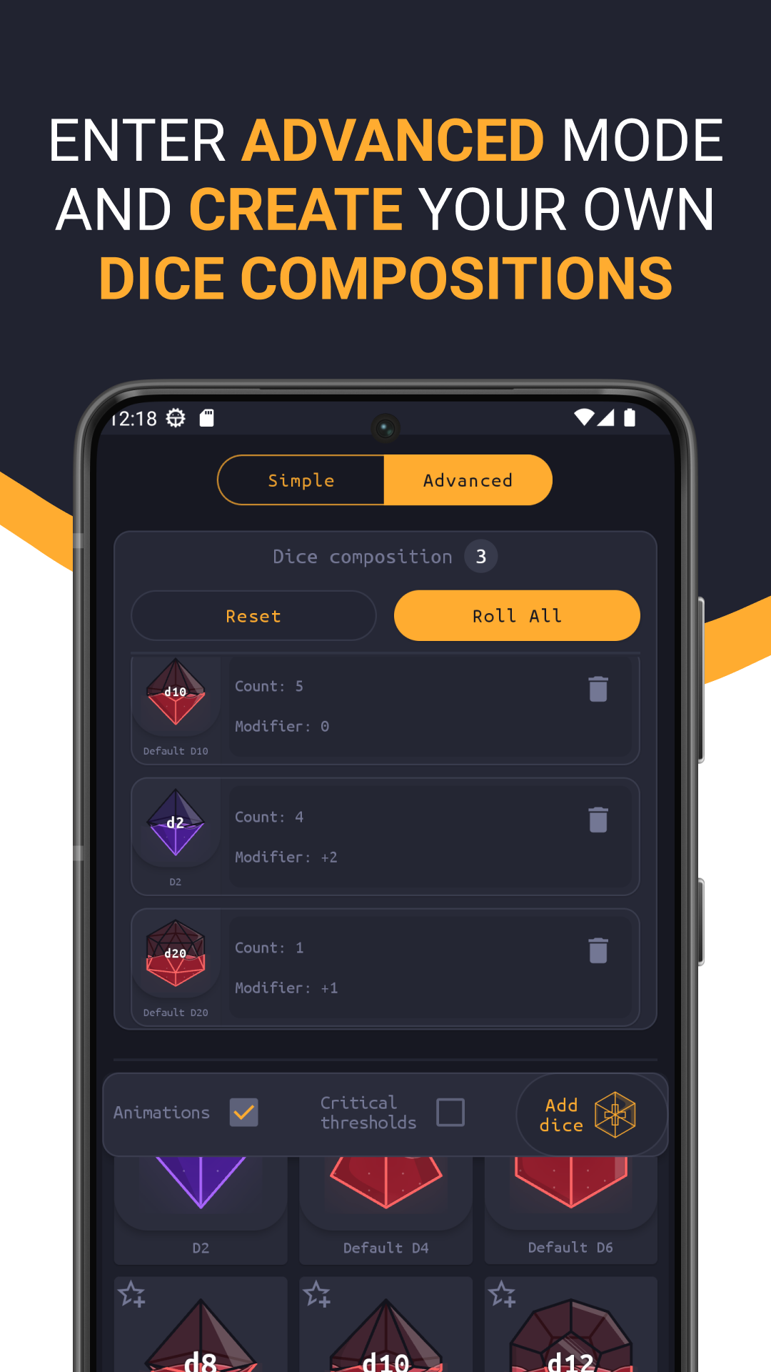 Ultimate Dice Roller - Dicely - App on Amazon Appstore