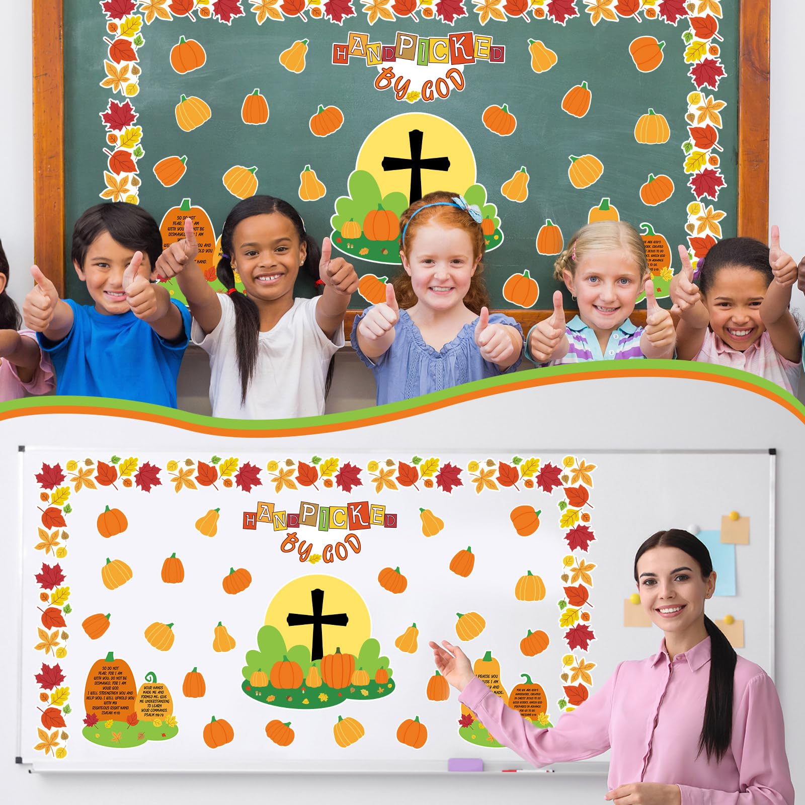Snapklik.com : 90 Pcs Religious Fall Bulletin Board Decorations ...