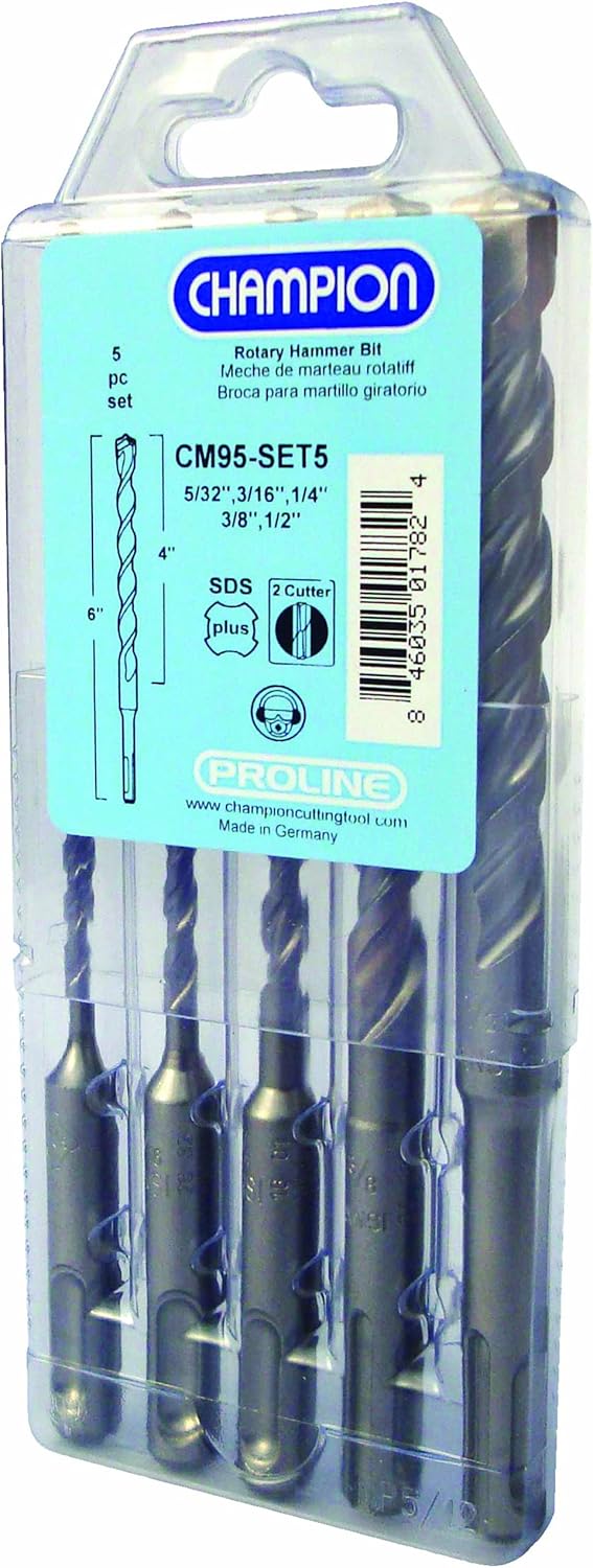 Amazon.com: Champion Proline CM95X-SET5 SDS Plus Concrete/Rebar Rotary ...