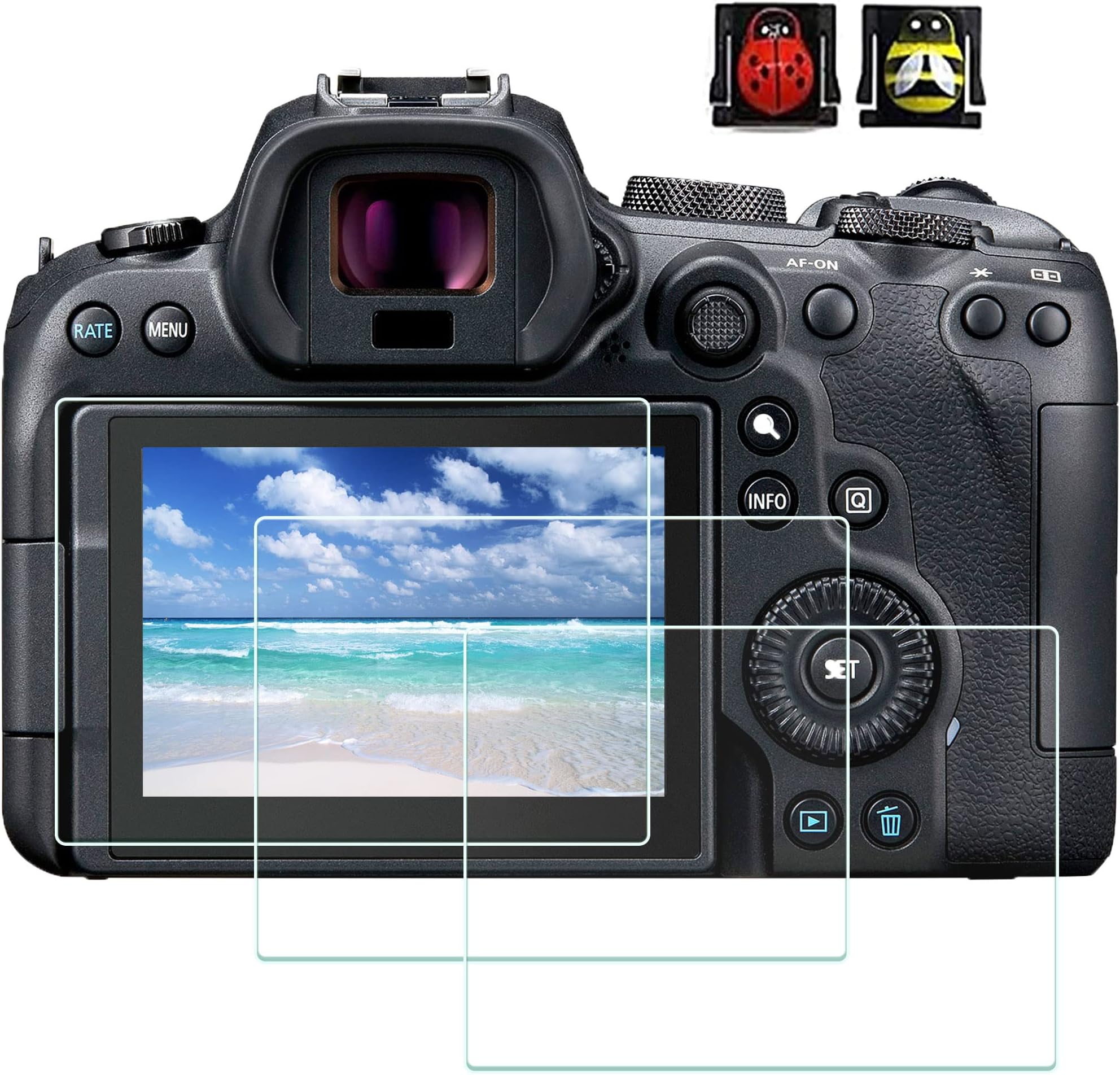 Amazon.com: Draduo EOS R6II R6 R7 Screen Protector Appliable for Canon ...