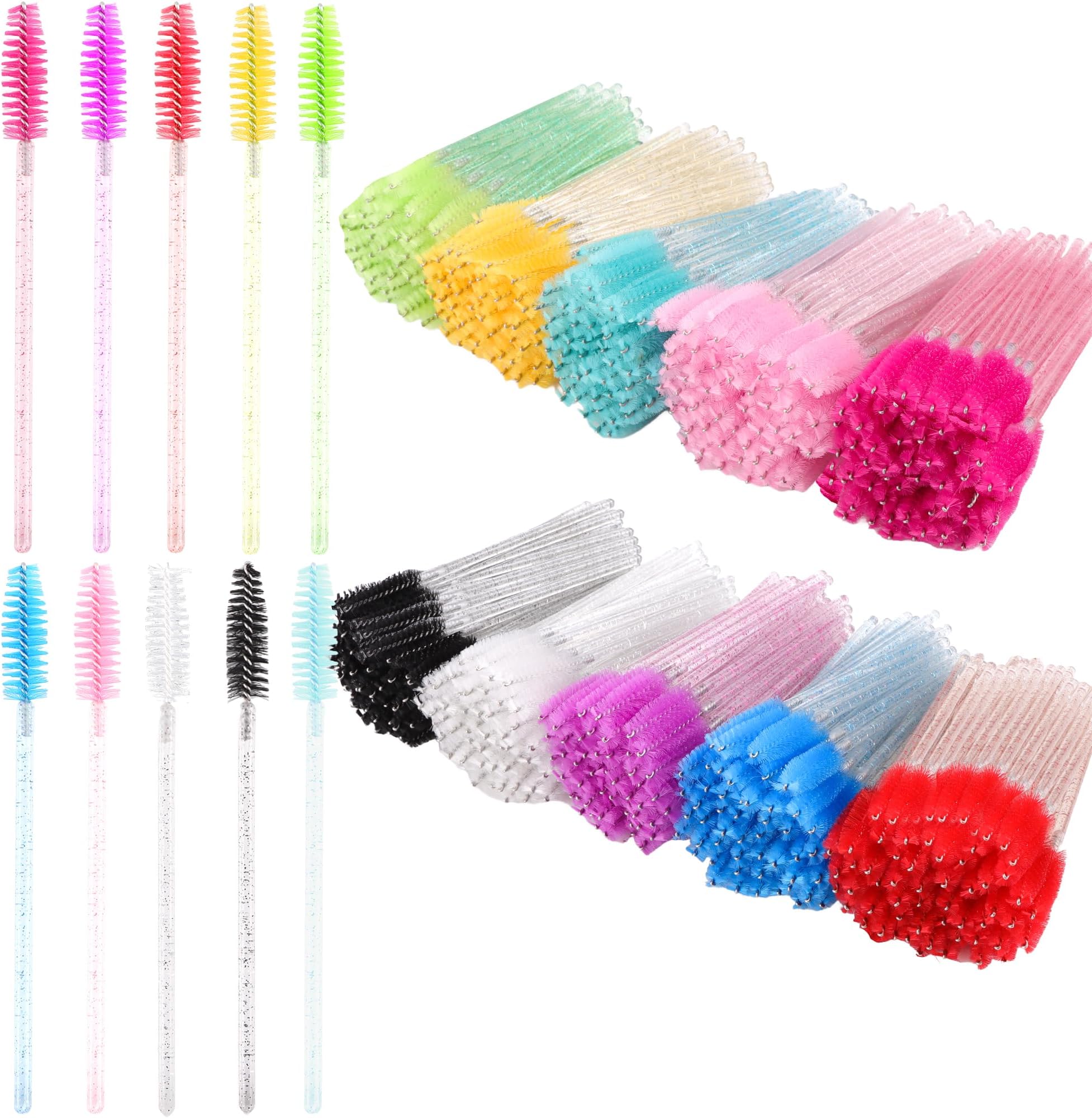 Amazon.com: Exacoo 500pcs Eyebrow Brush Lash Spoolies for Eyelash ...