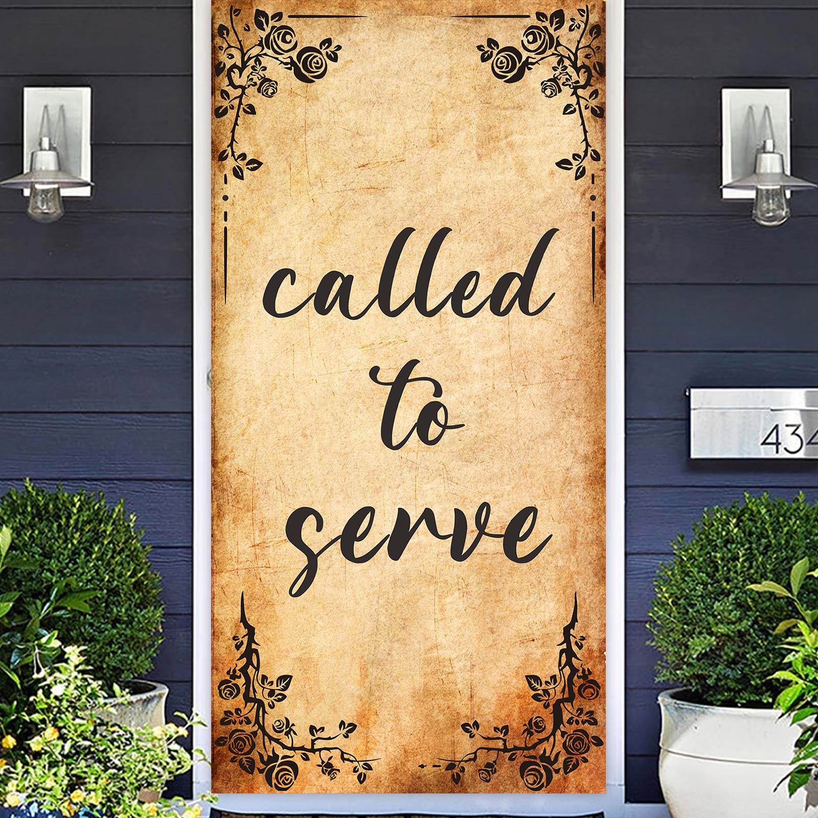 Amazon.com: Called To Serve Banner Backdrop Background Black Yellow LDS ...