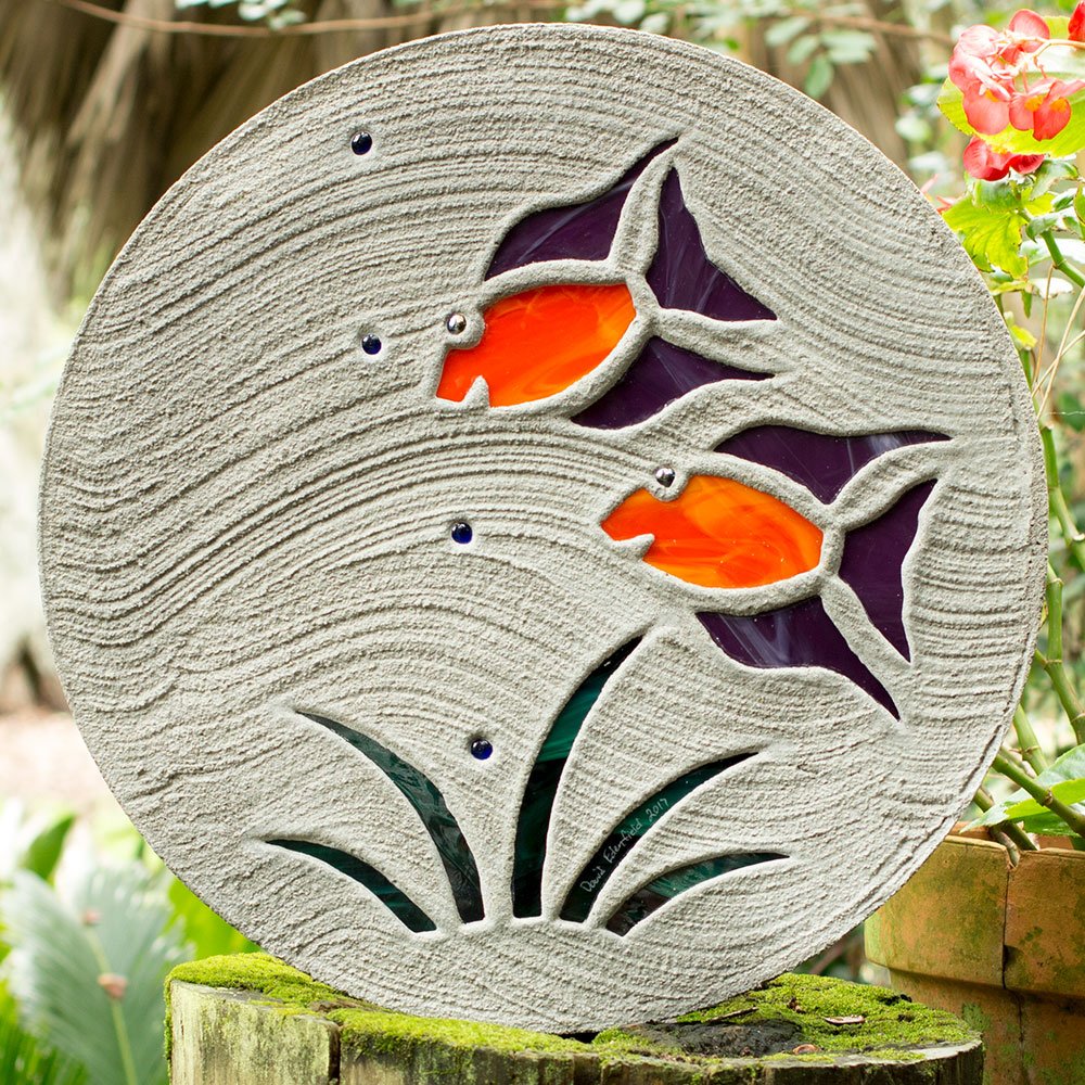Amazon.com: Tropical Fish Goldfish Stepping Stone 18" Diameter Concrete ...