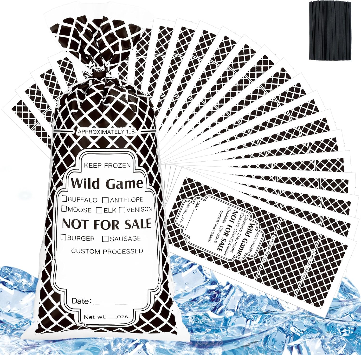 Amazon.com: Gilprop 1500 Pack Wild Game Meat Bags Pack for Freezer 1.5 ...