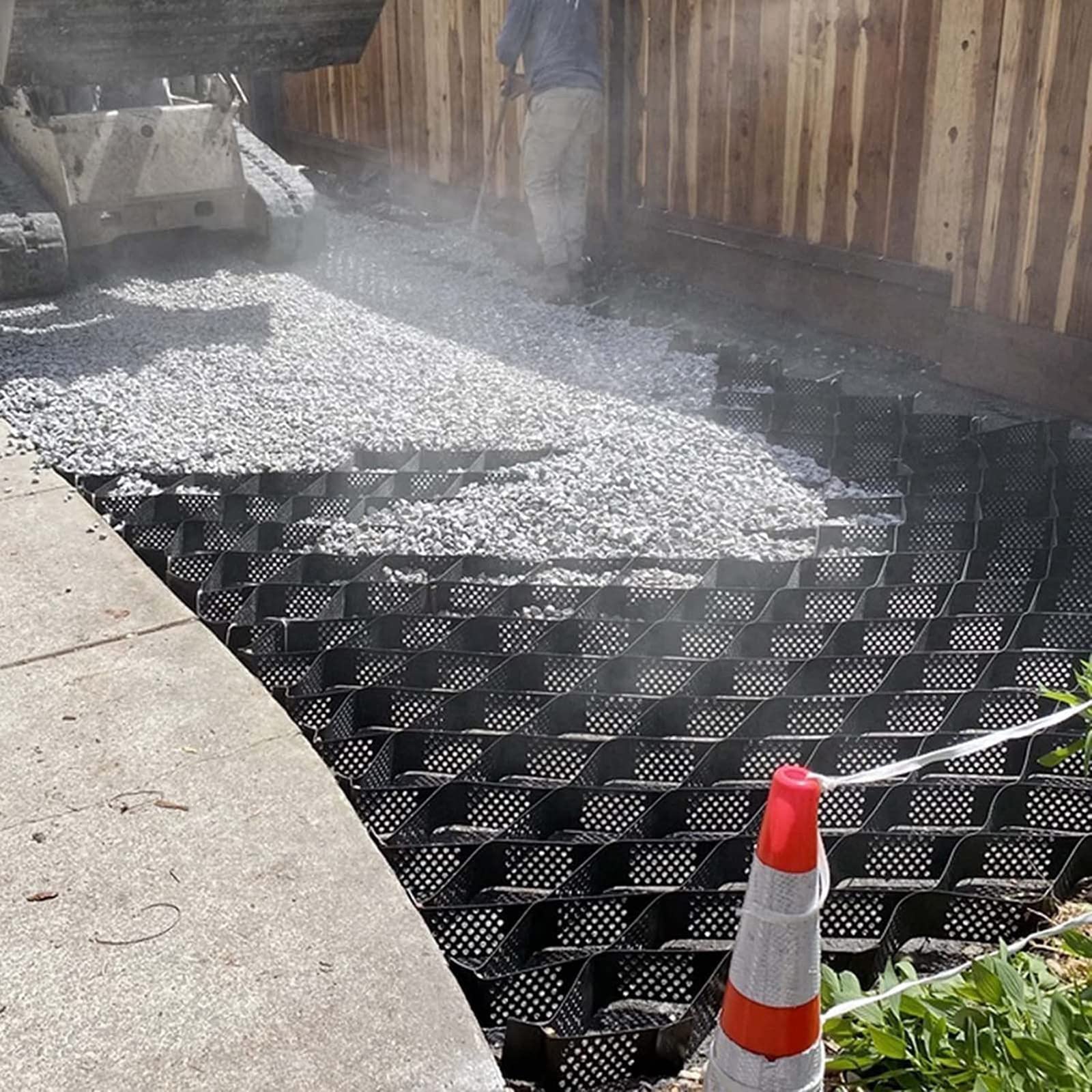 Buy Driveway Grid Pavers for Gravel, Flexible Folding HDPE Geo Grid for ...