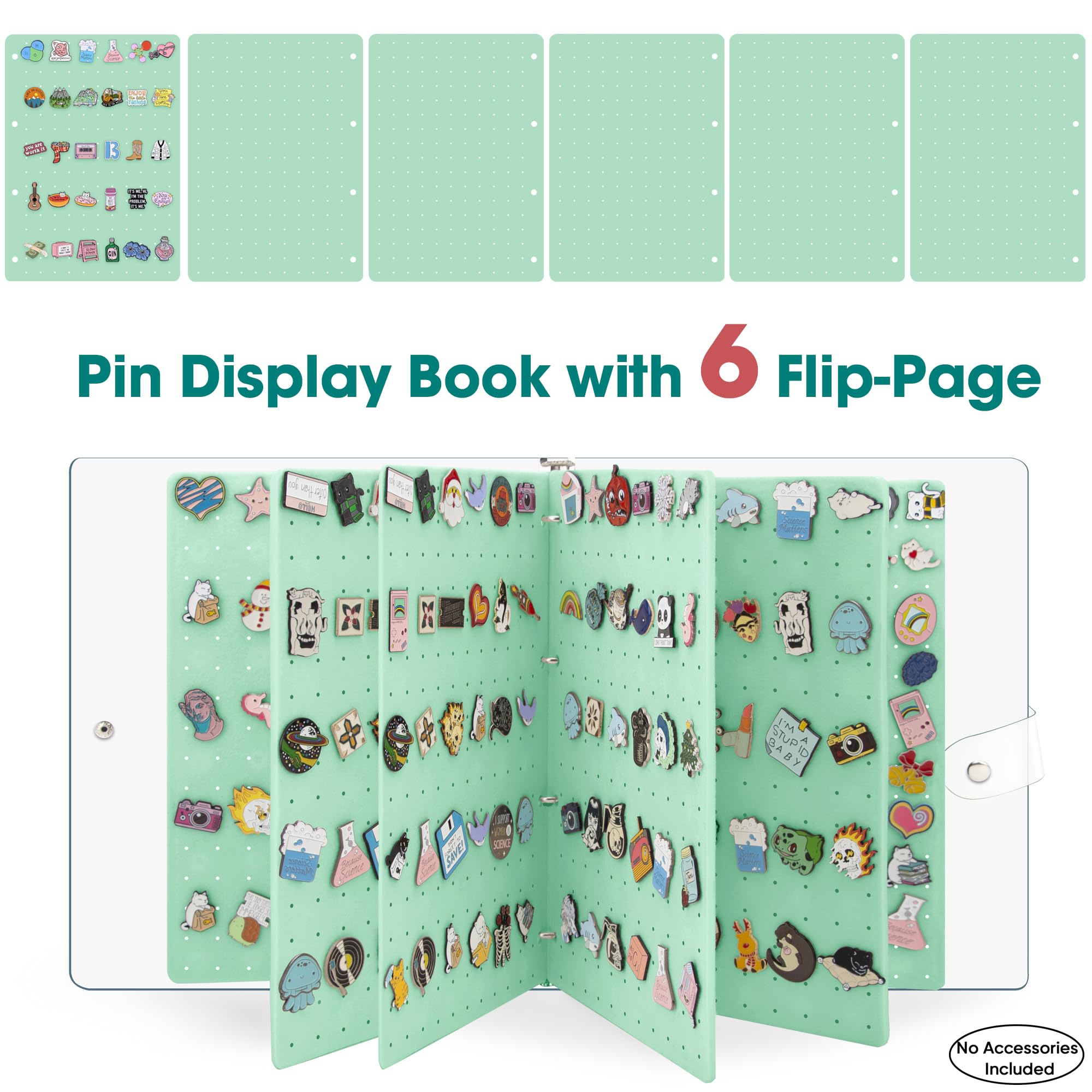 Snapklik.com : PACMAXI A4 Enamel Pin Display Book Organizer-300 Pin ...