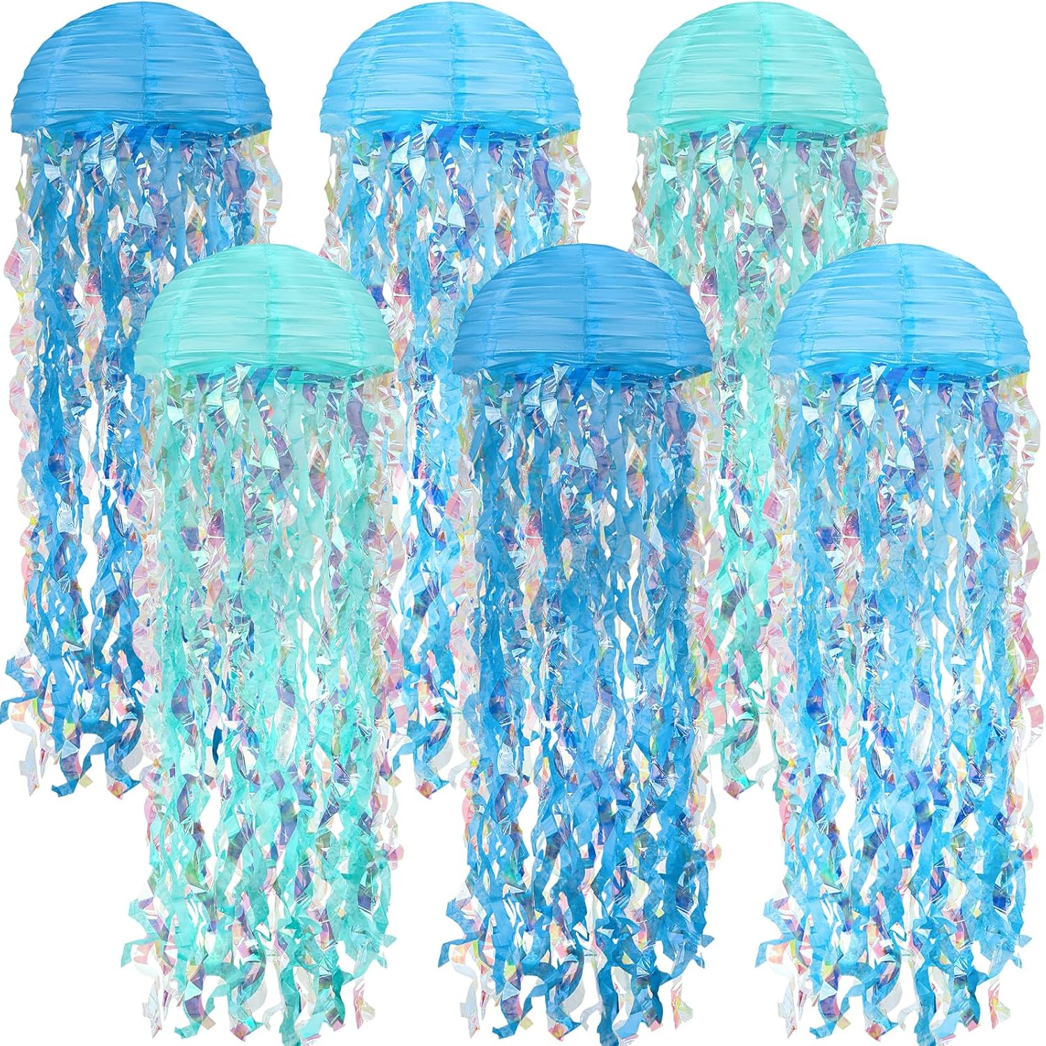 Amazon.com: Jellyfish Paper Lanterns 6 Pacs 10 Inch Under The Sea Party Decorations Mermaid ...