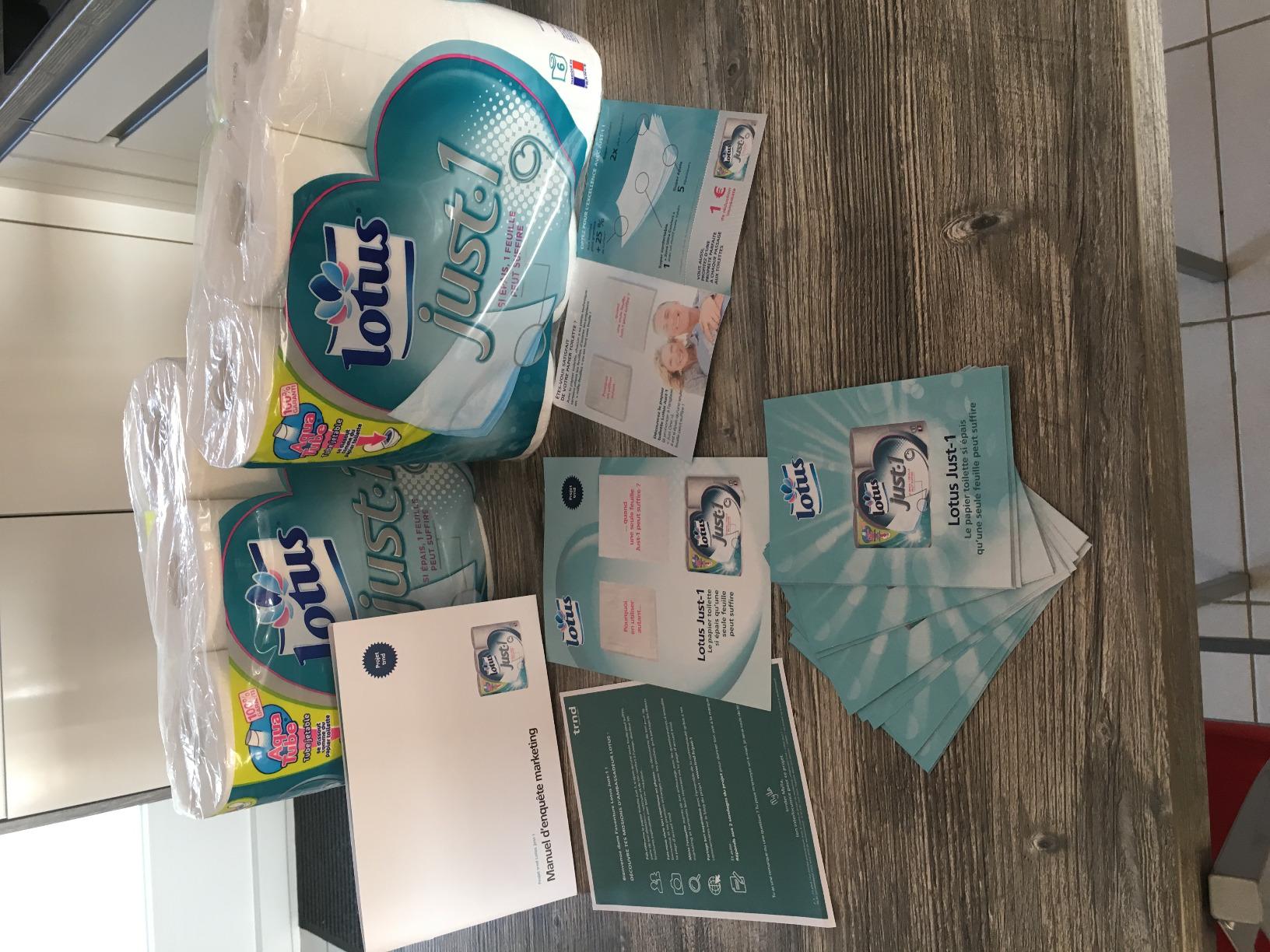 Lotus Just.1 - Papier toilette 5 épaisseurs Blanc - lot de 4 paquets de ...