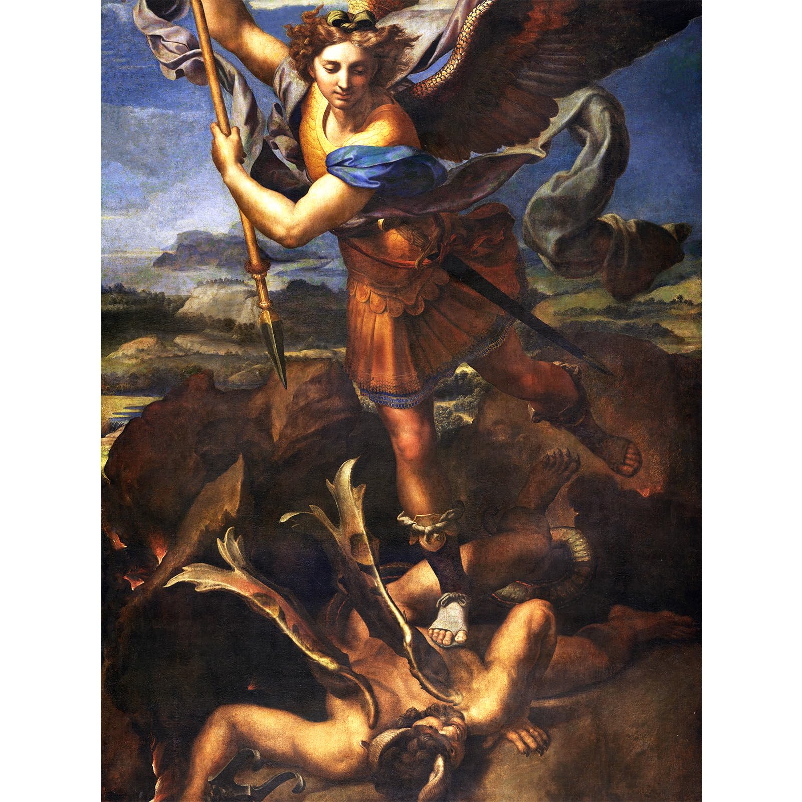Amazon.com: St. Michael Vanquishing Satan Painting Print by Raphael ...