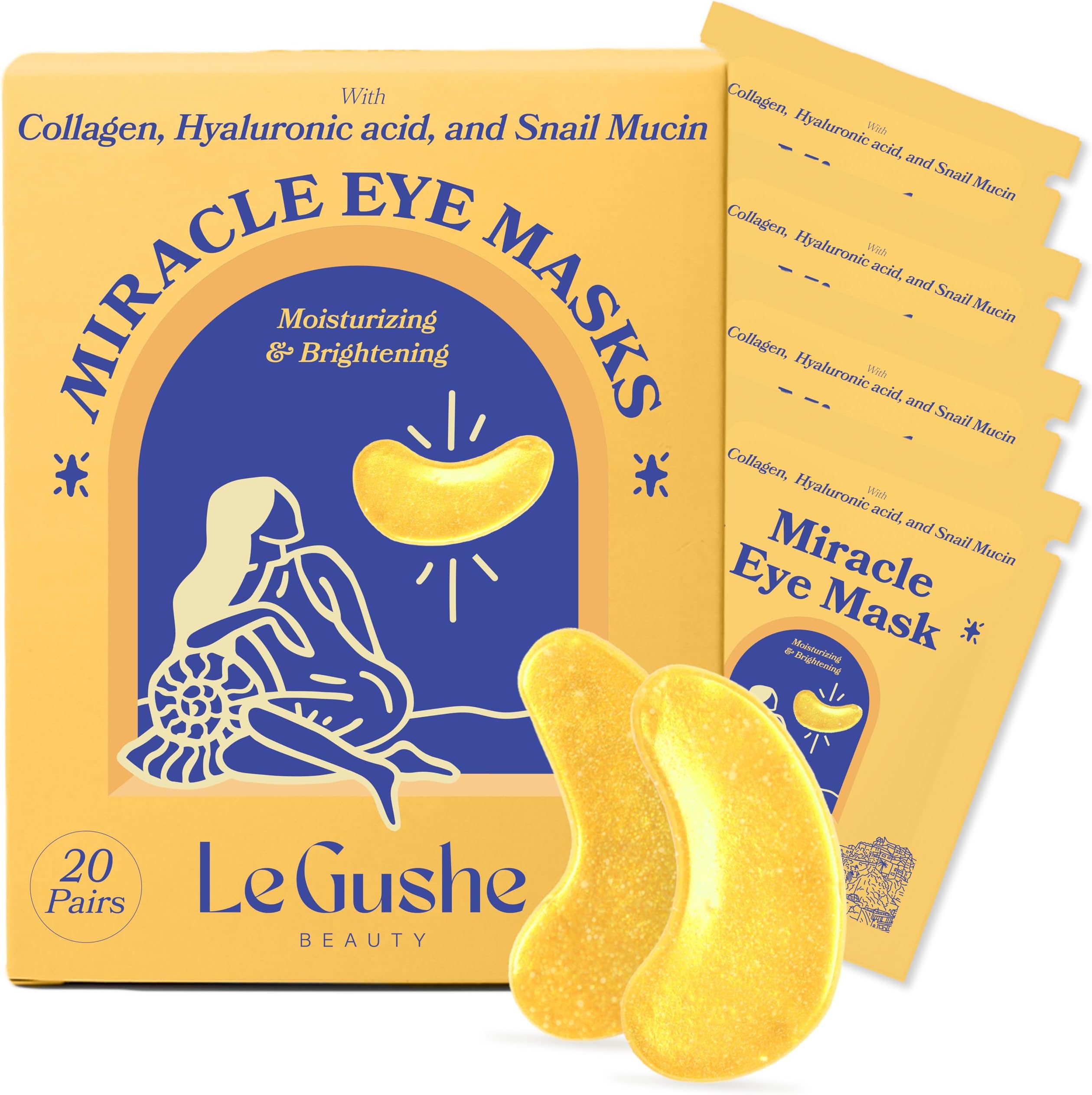 Amazon.com: LE GUSHE Under Eye Mask & Under Eye Patches (10 Pairs ...