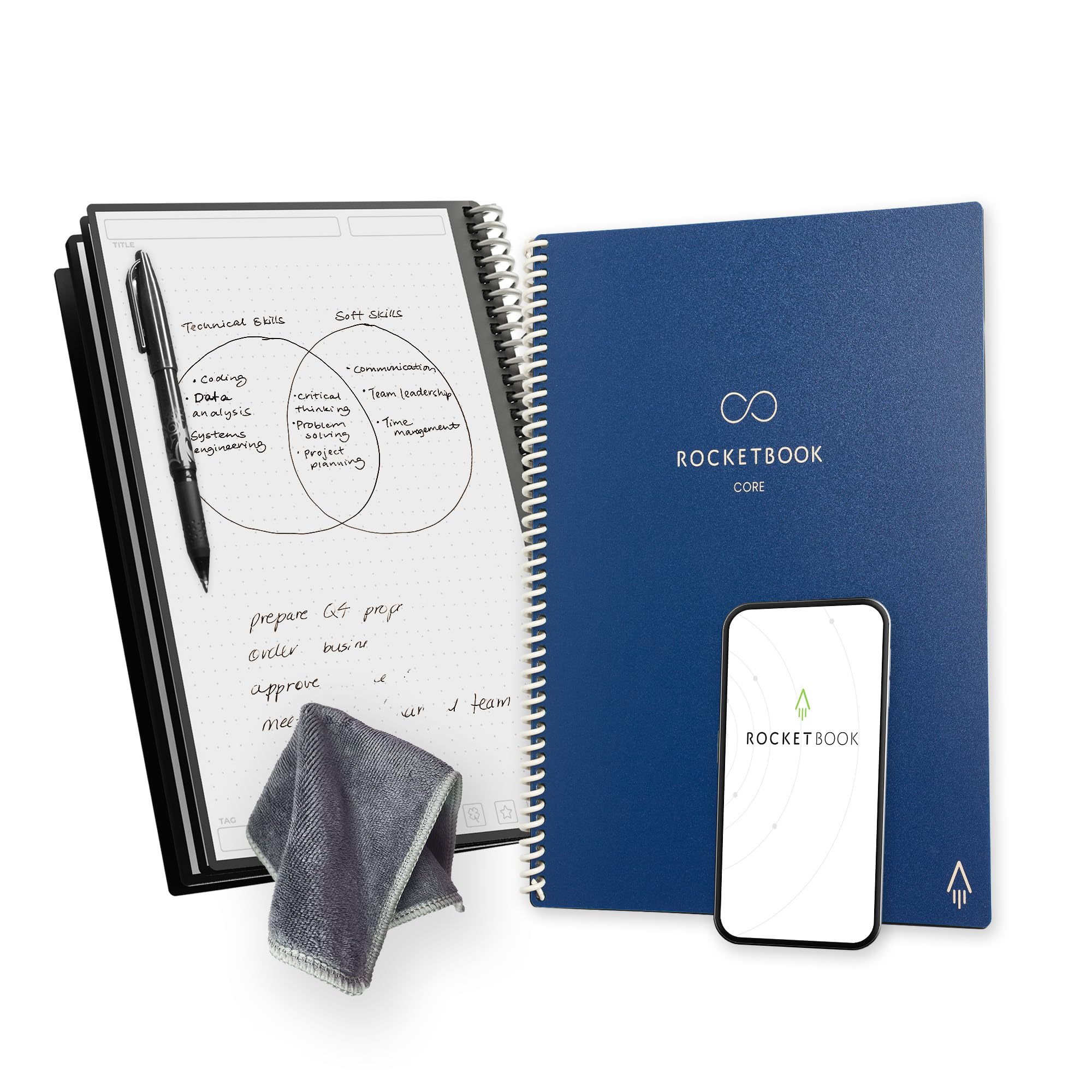 ROCKETBOOK Reusable Digital Notebook - Smart Notepad A4 Blue ...