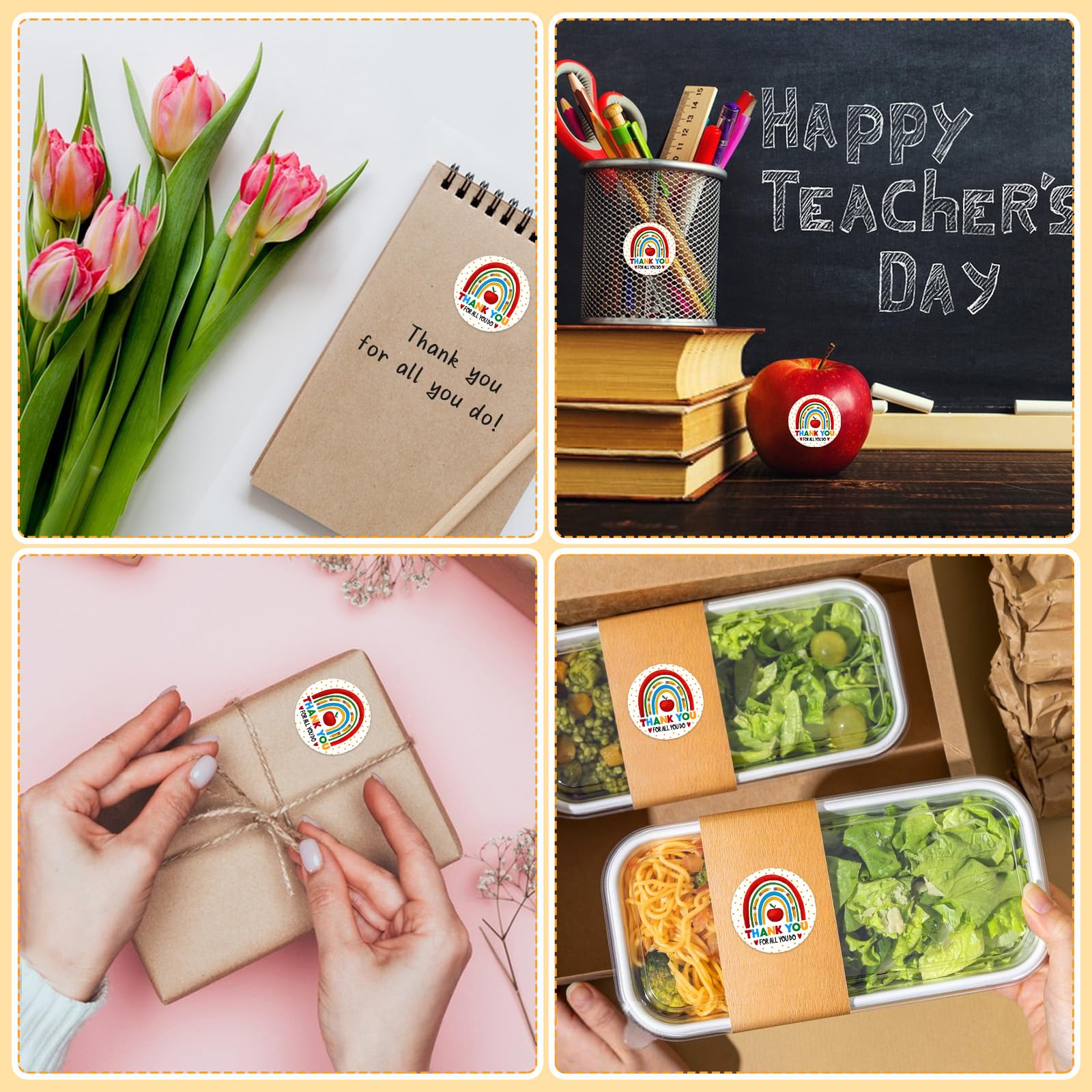 Snapklik.com : Teacher Appreciation Gifts Stickers - Thank You Teacher ...