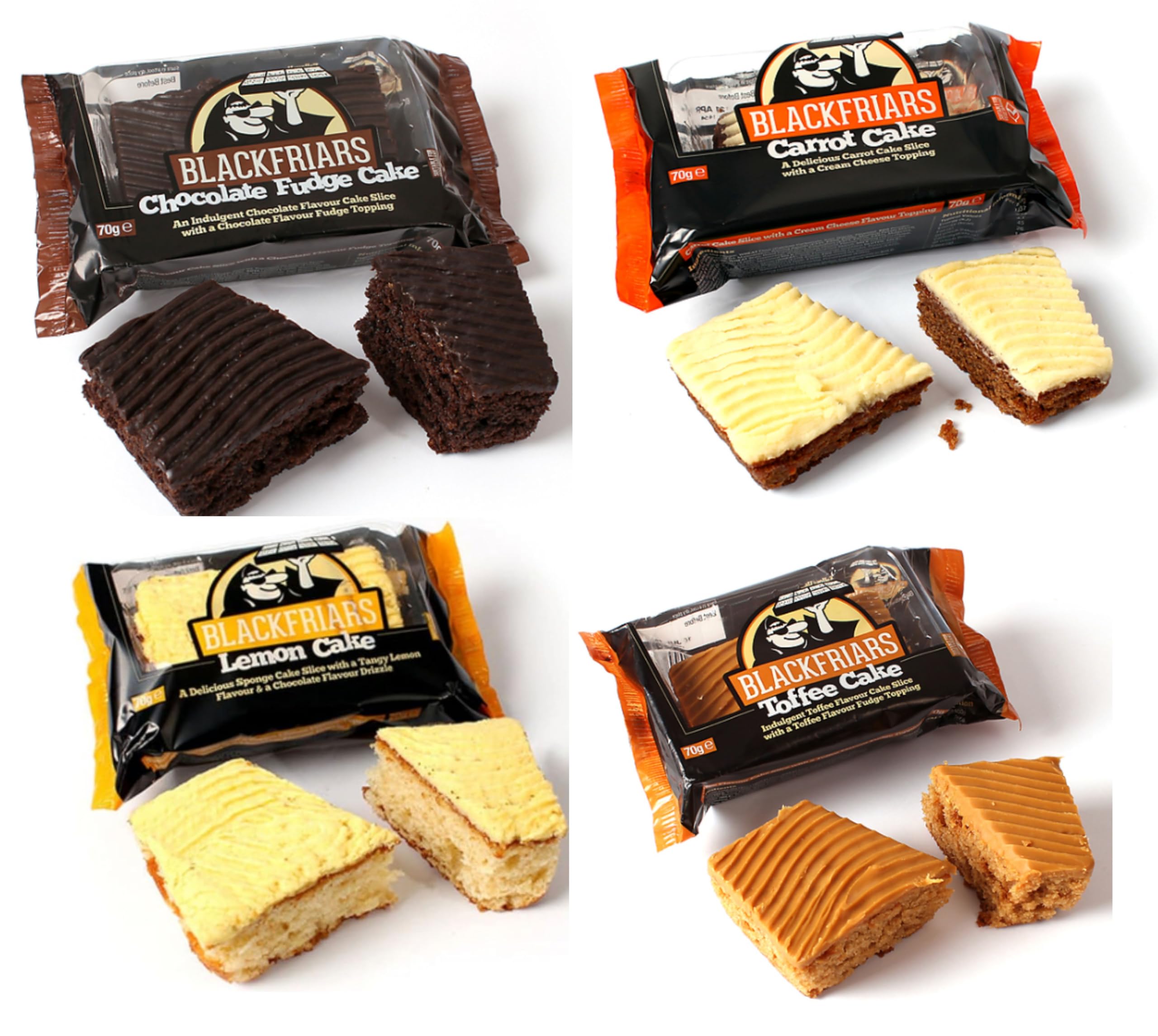 Mixed Topped Cakes (18x70g) Ambient and individually wrapped. Mixed box ...