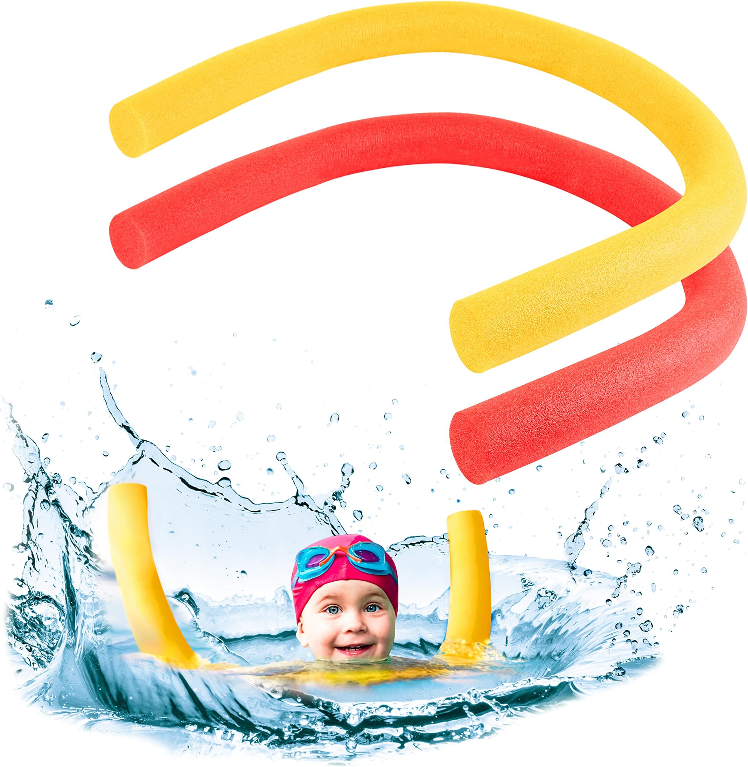 SWIMMING POOL NOODLE FLOAT AID WOGGLE LOG NOODLES WATER FLEXIBLE RED ...
