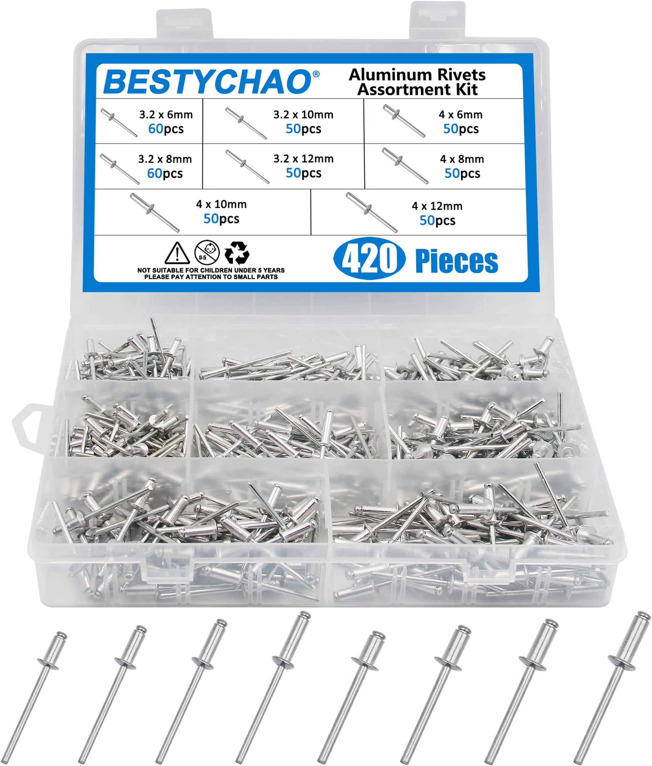 Fixman 514633 Rivets Pack 650pce : Amazon.co.uk: DIY & Tools