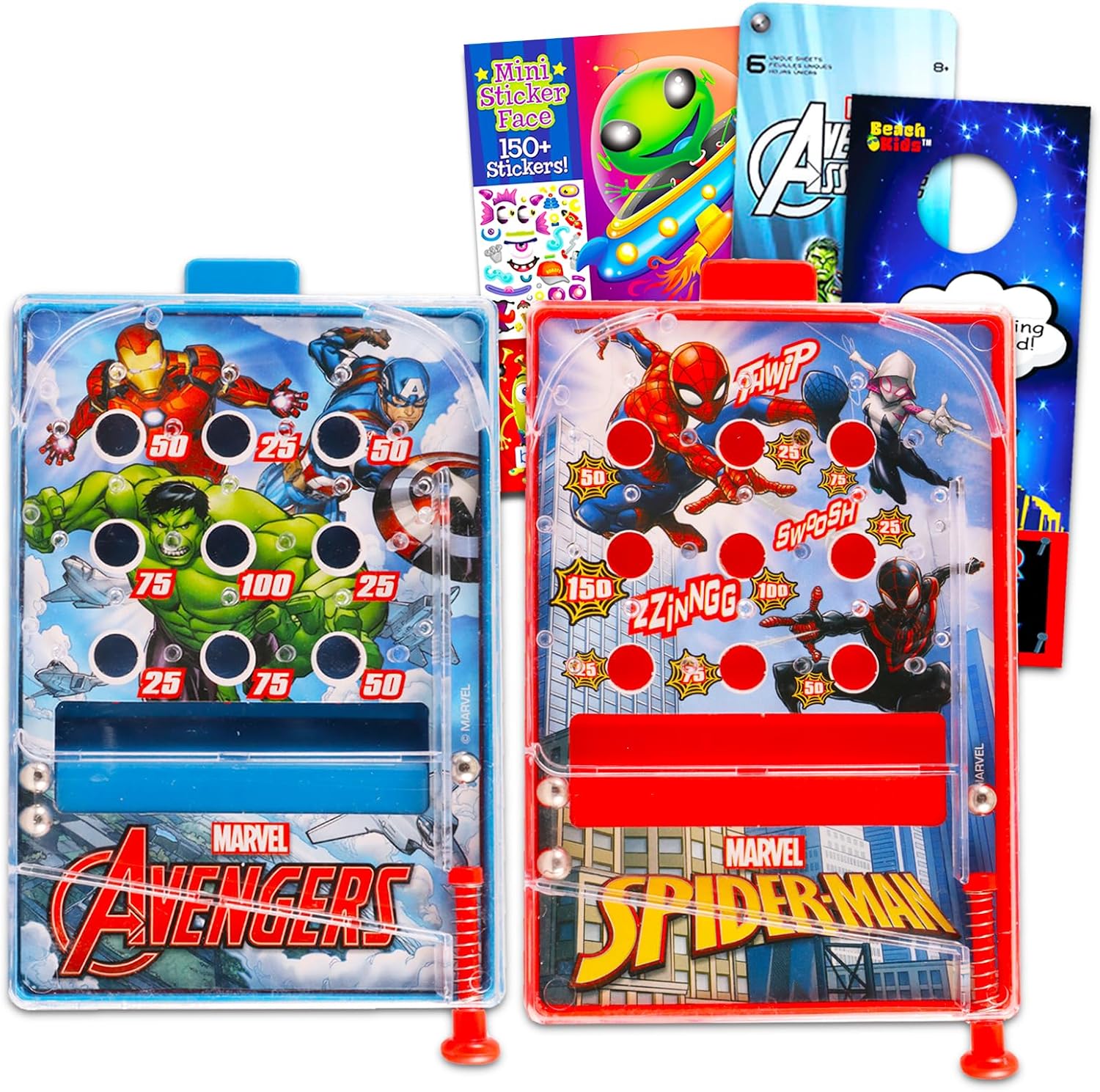 Amazon.com: Marvel Pinball Machine for Kids - Bundle with 2 Pinball ...