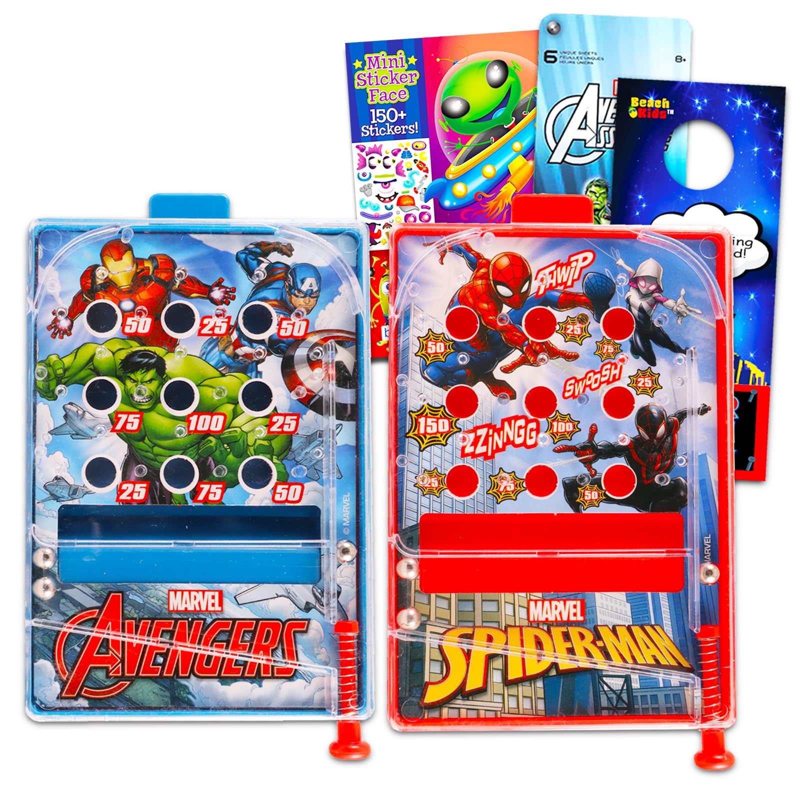 Amazon.com: Marvel Pinball Machine for Kids - Bundle with 2 Pinball ...