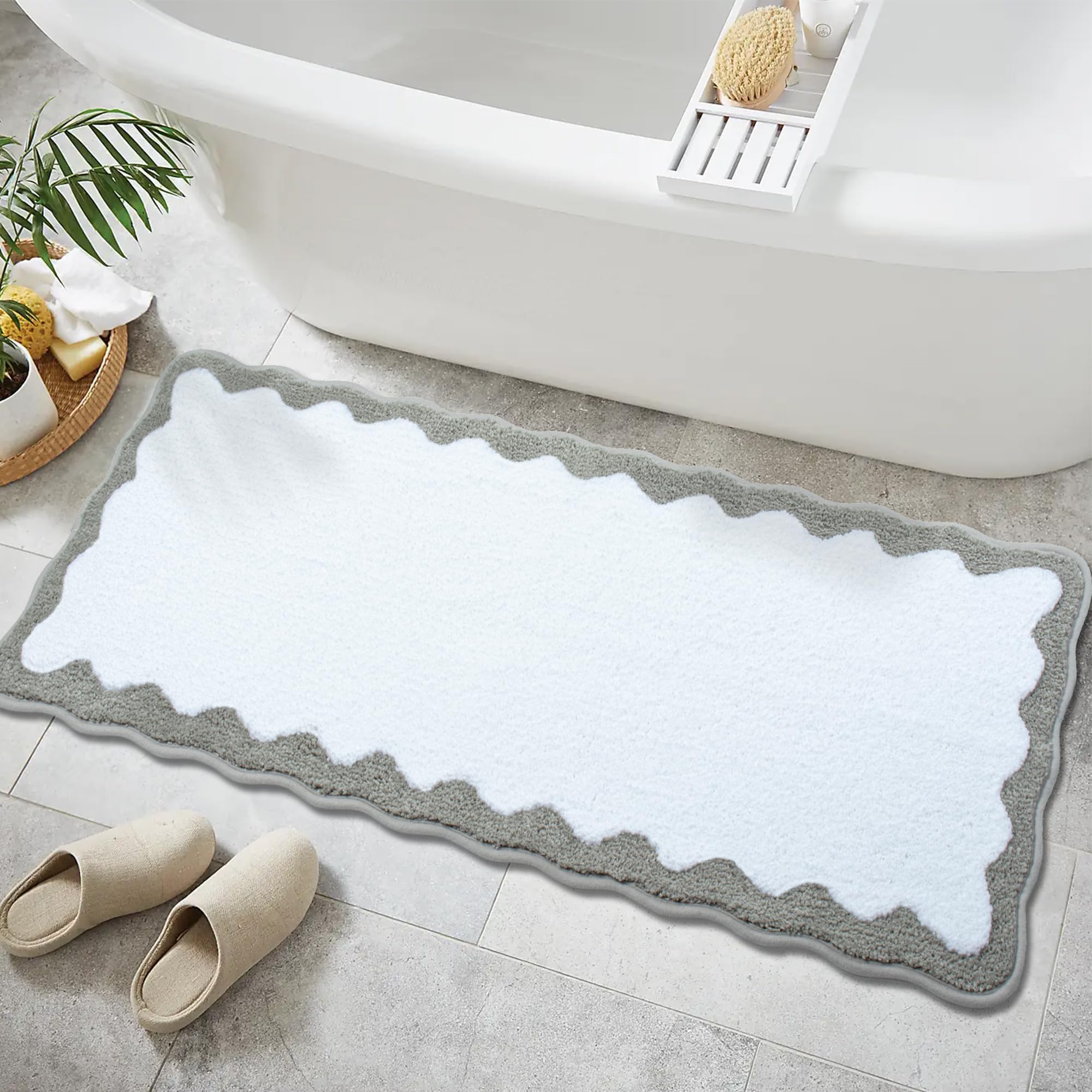 Amazon.com: Bathroom Runner Rugs Non Slip Soft Luxury Microfiber ...