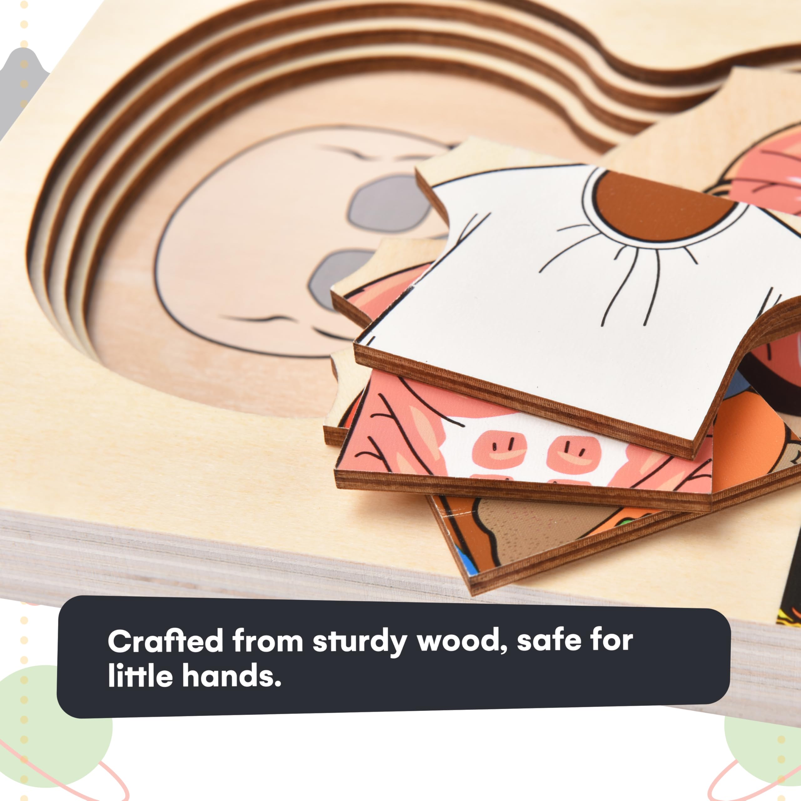 Snapklik.com : Kidzlane African American Girl Wooden My Body Puzzle For ...